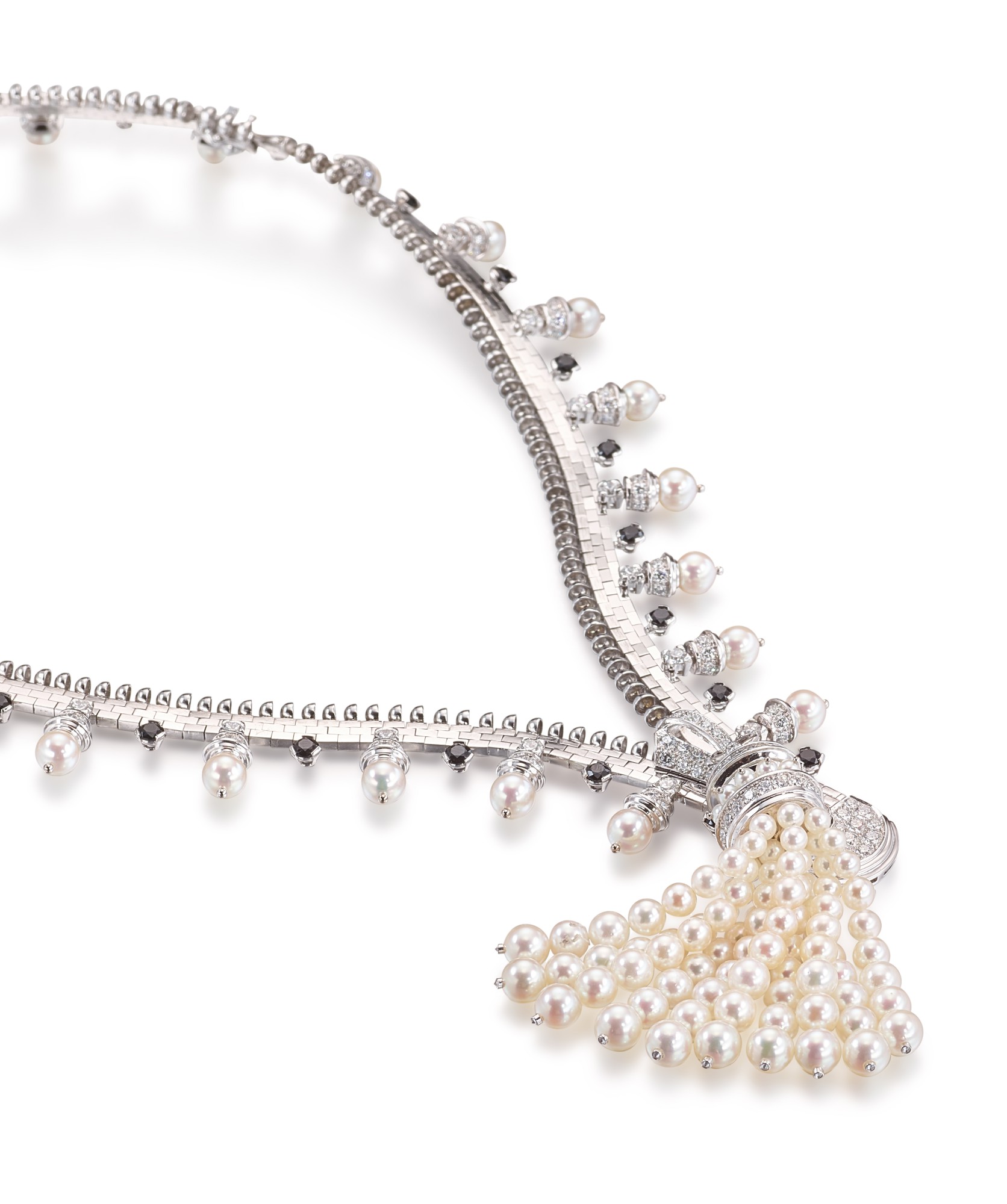 VAN CLEEF & ARPELS | 'ZIP' DIAMOND, BLACK SPINEL AND CULTURED PEARL ...