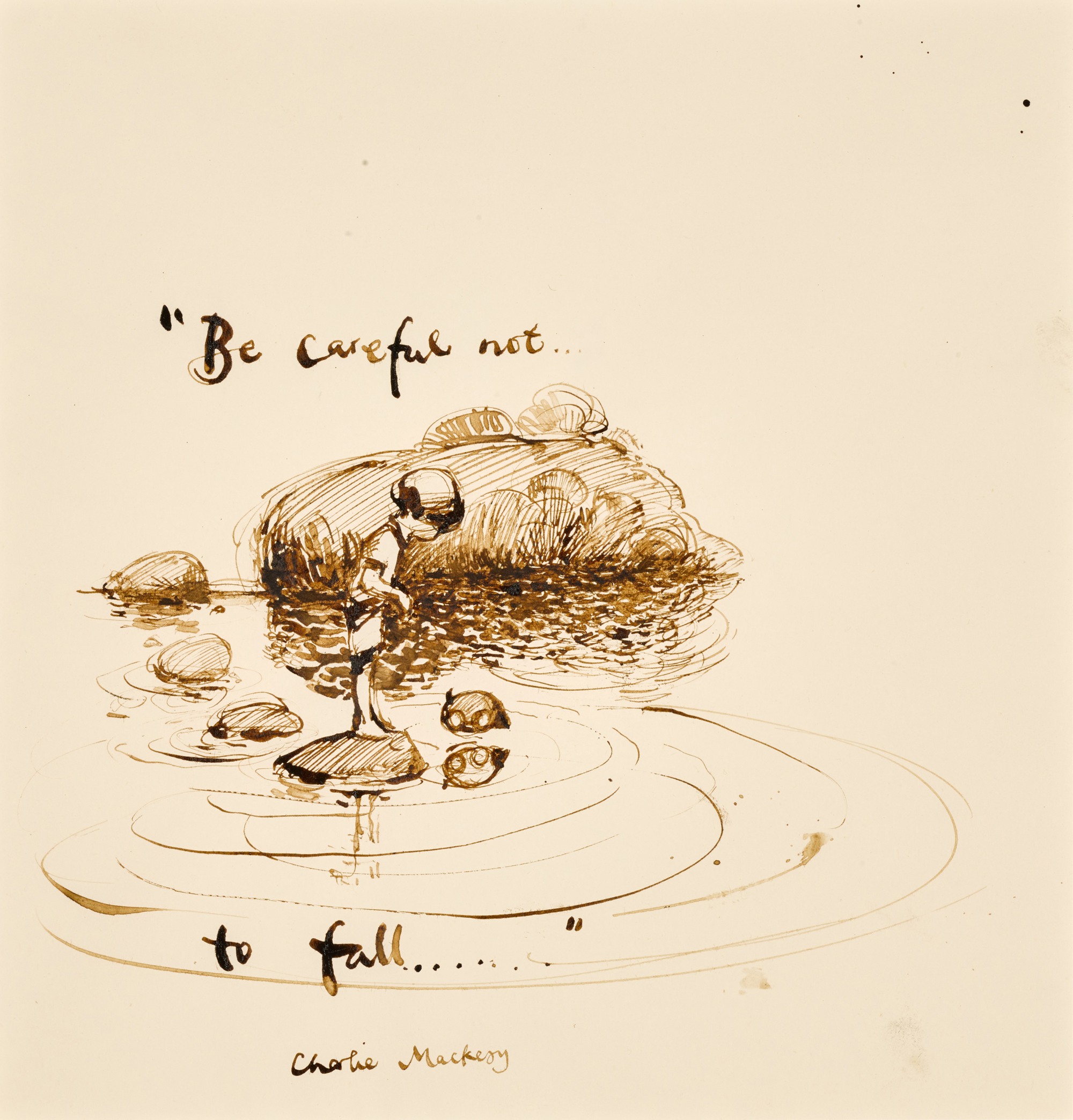 Charlie Mackesy Ink Study Of The Boy And The Mole At The River ...
