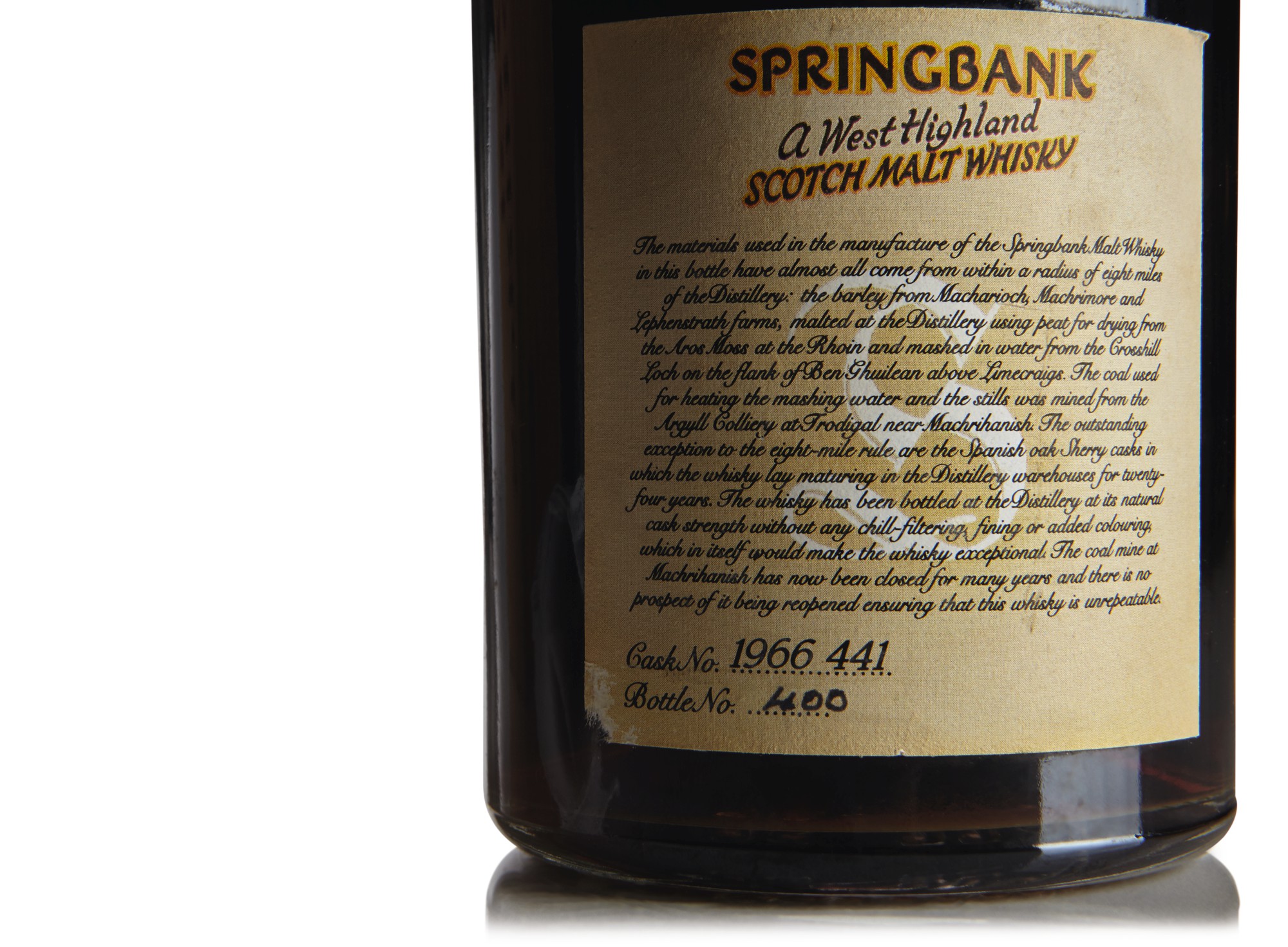 SPRINGBANK 24 YEAR OLD LOCAL BARLEY SERIES 60.7 ABV 1966 | The Ultimate ...