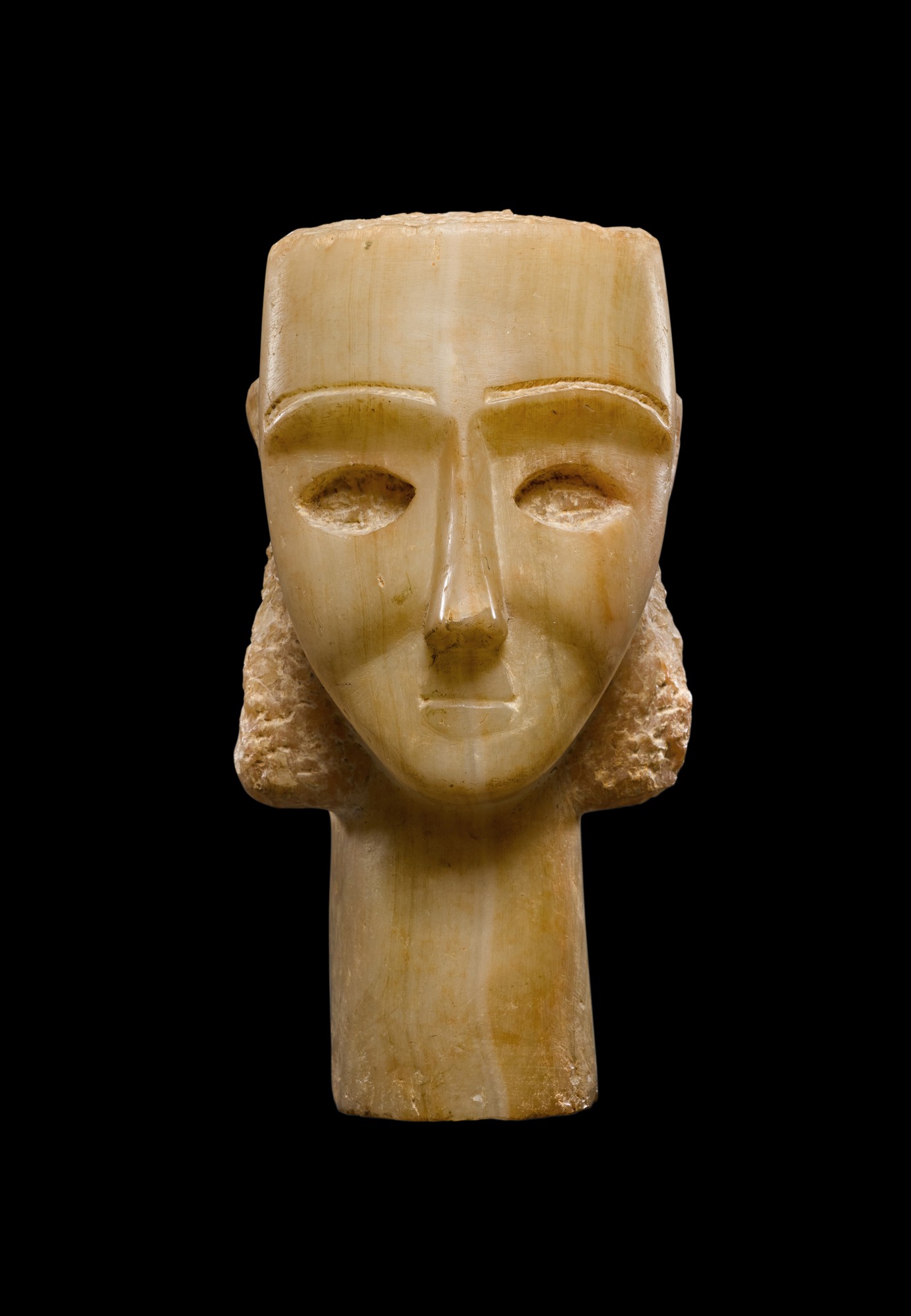 A South Arabian Alabaster Head of a Woman, Qataban, 3rd Century B.C ...