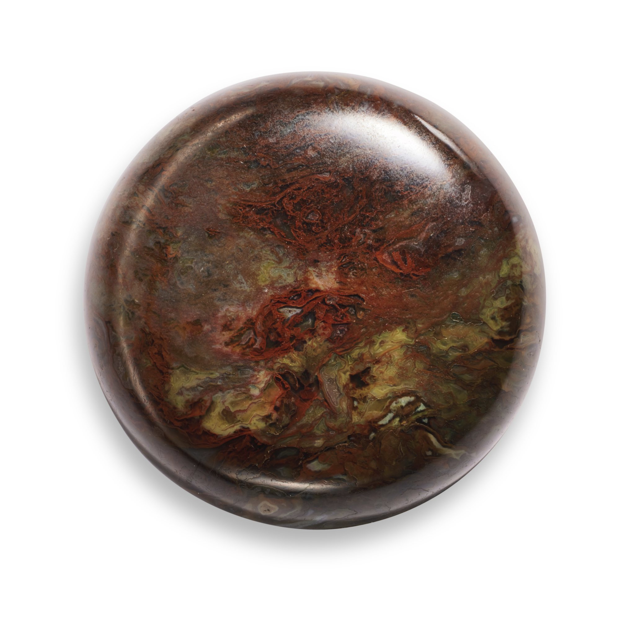 A moss agate box and cover, 19th / 20th century | 十九 / 二十世紀 蘚紋瑪瑙蓋盒 ...