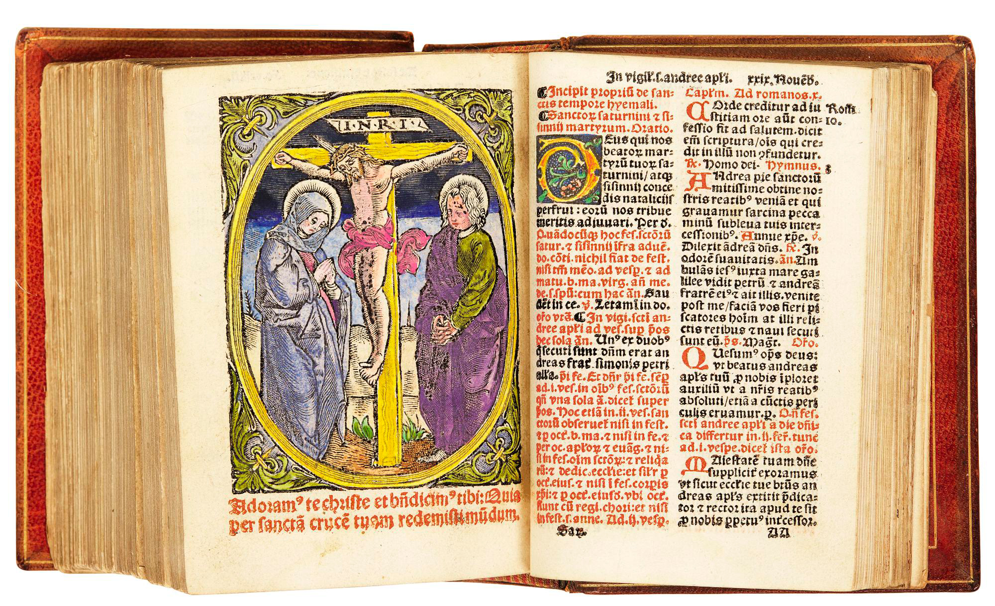 Breviarium, use of Sarum, pars hyemalis, Paris, 1530, modern calf by ...