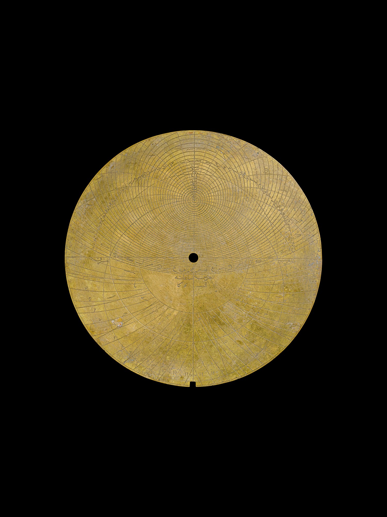 A large royal Mughal planispheric brass astrolabe, signed by Diya' al ...