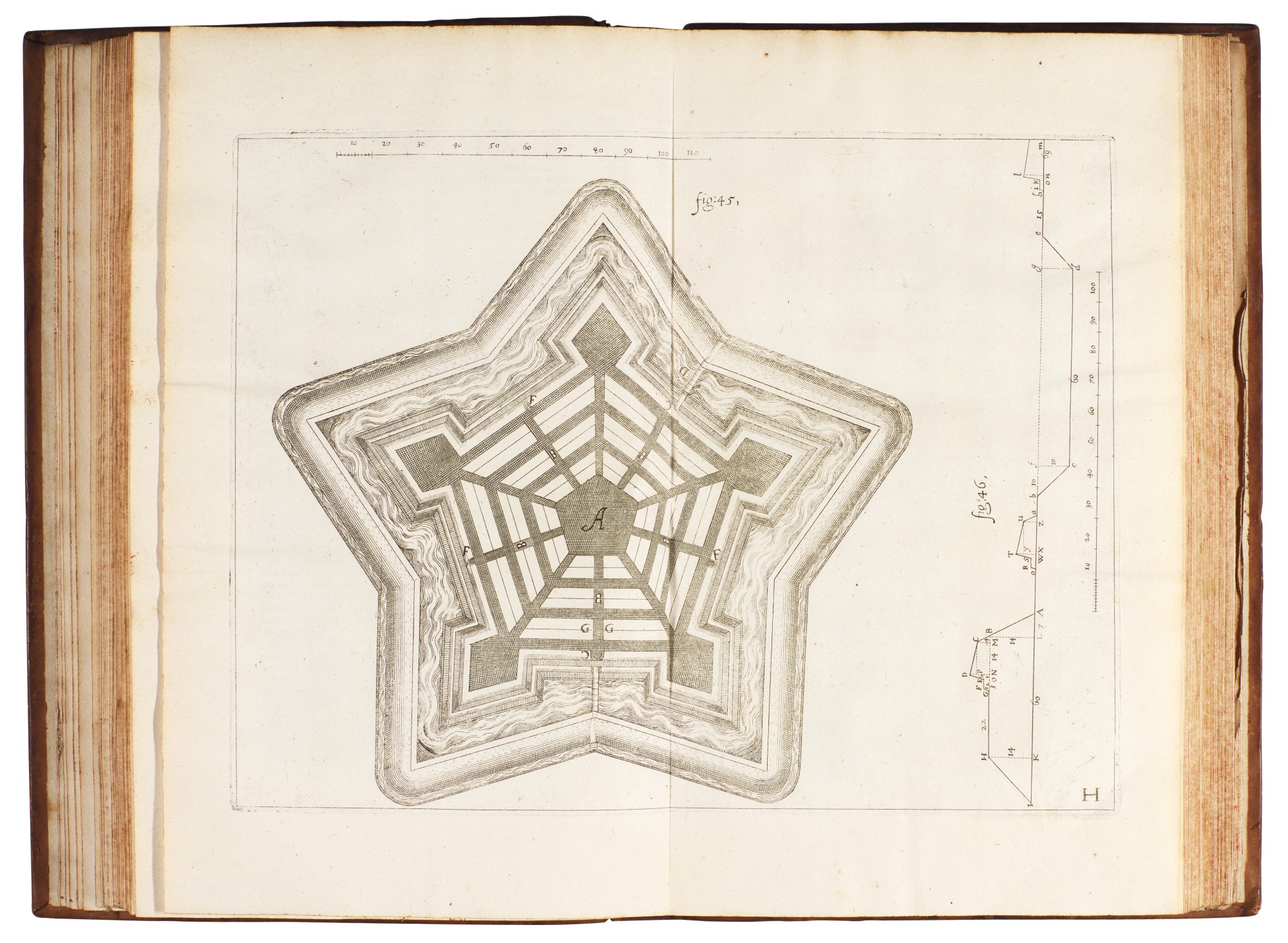 Freitag, L'architecture militaire, Paris, 1668, contemporary calf ...