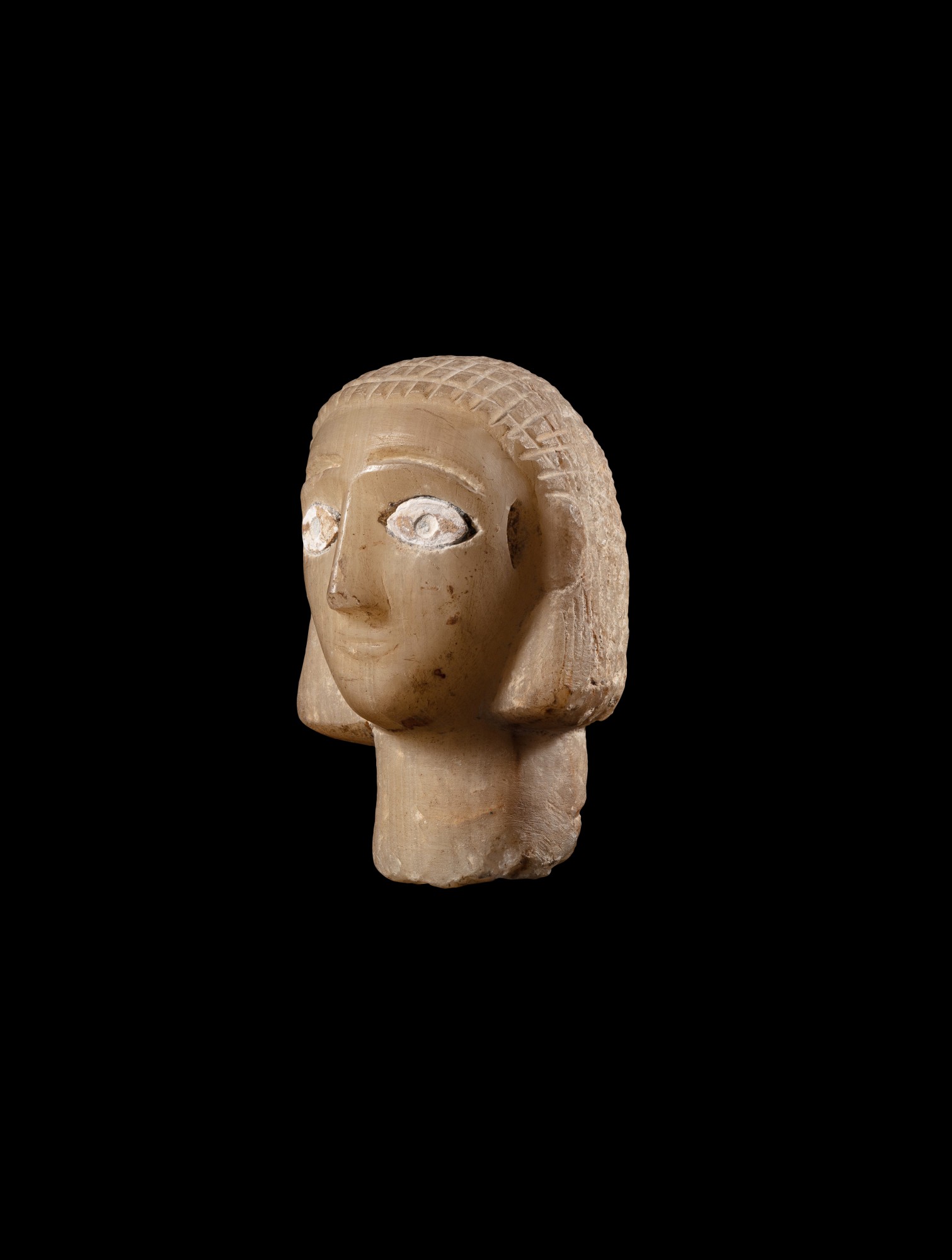 A South Arabian Alabaster Head of a Woman, Qataban, 3rd Century B.C ...