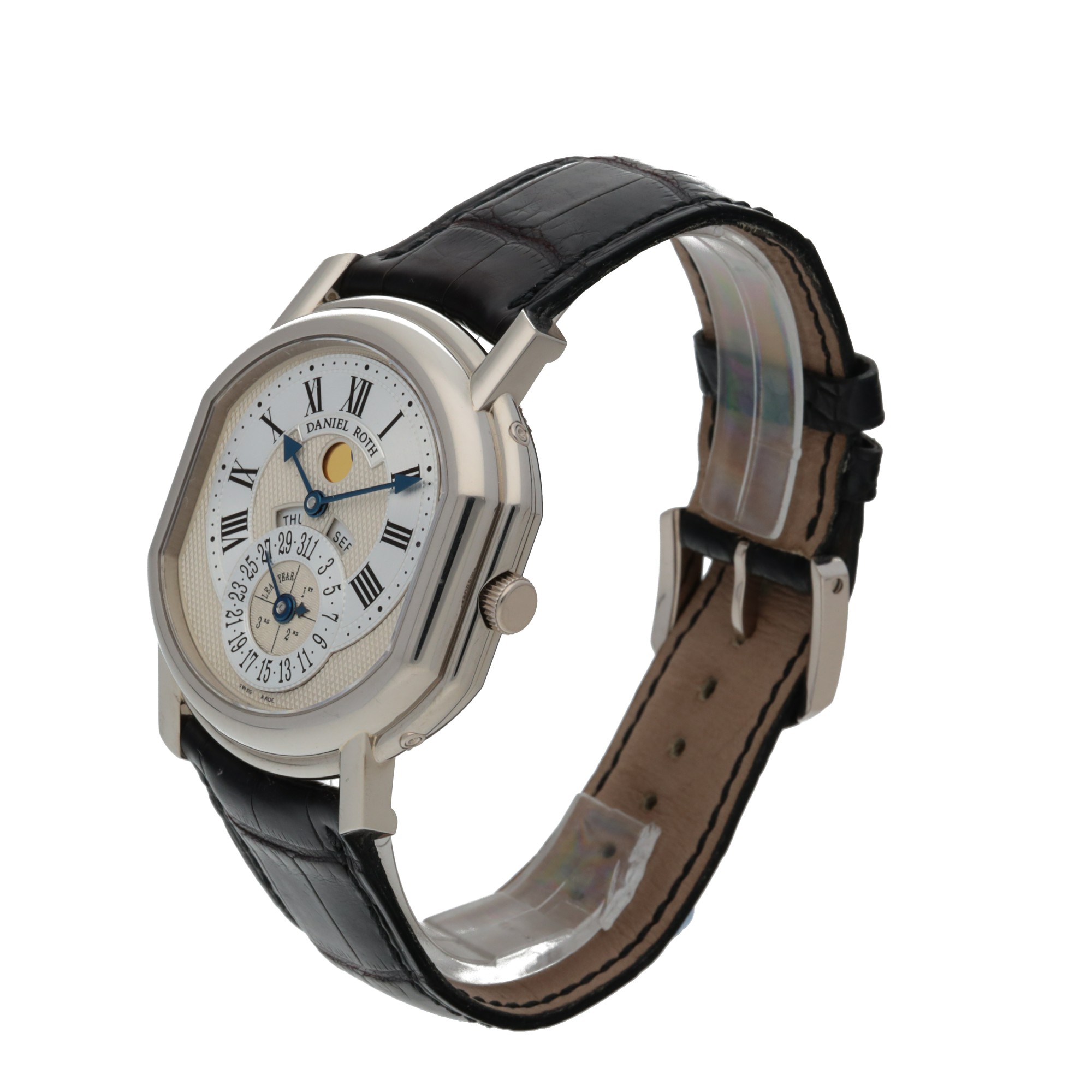 DANIEL ROTH | REF 118.X.60 WHITE GOLD PERPETUAL CALENDAR WRISTWATCH ...