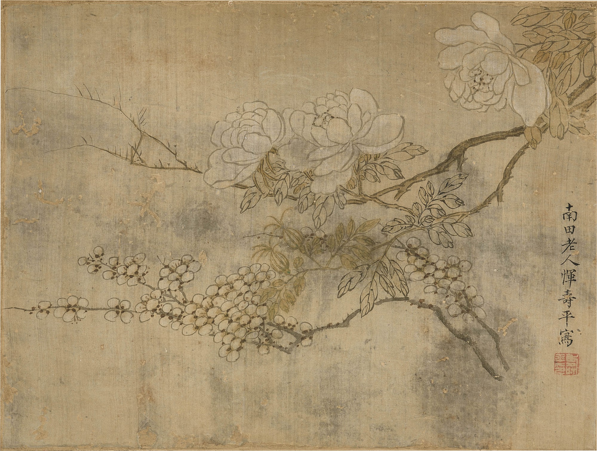 Attributed to Yun Shouping 惲壽平（款）| Flowers 花卉 | Fine Classical Chinese ...