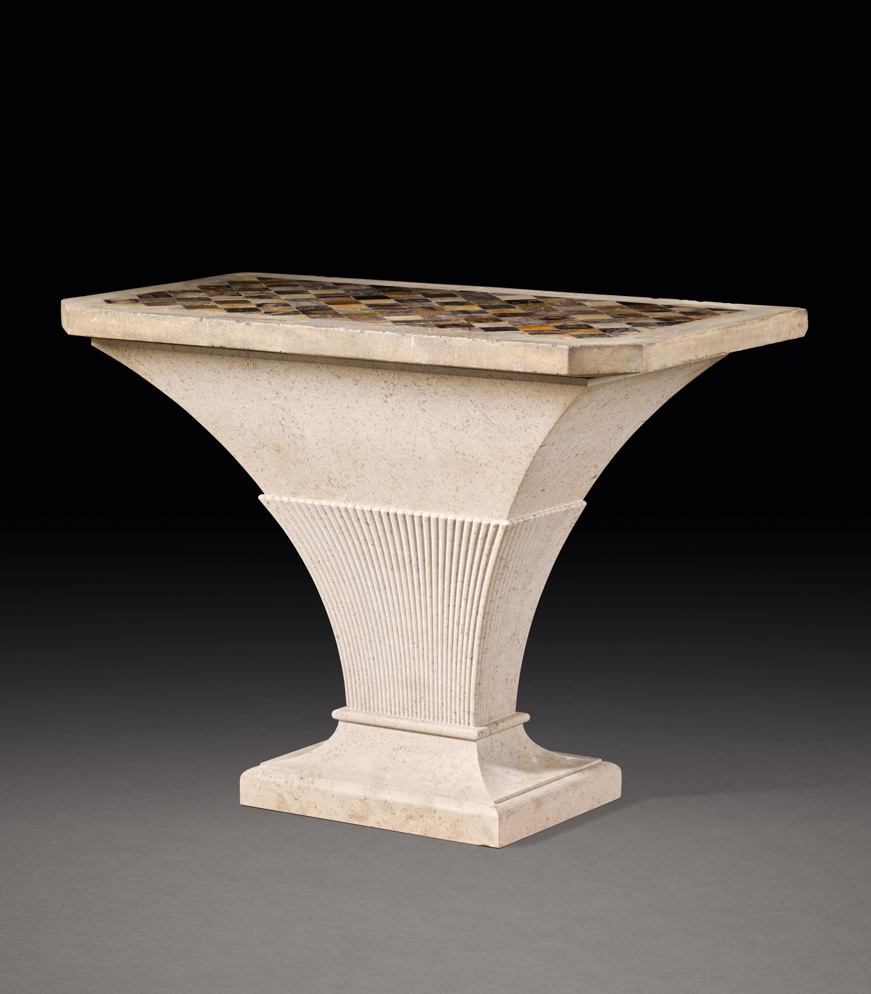 A GEORGE III PORTLAND STONE, BLUE JOHN, SPECIMEN MARBLES AND FOSSILISED ...