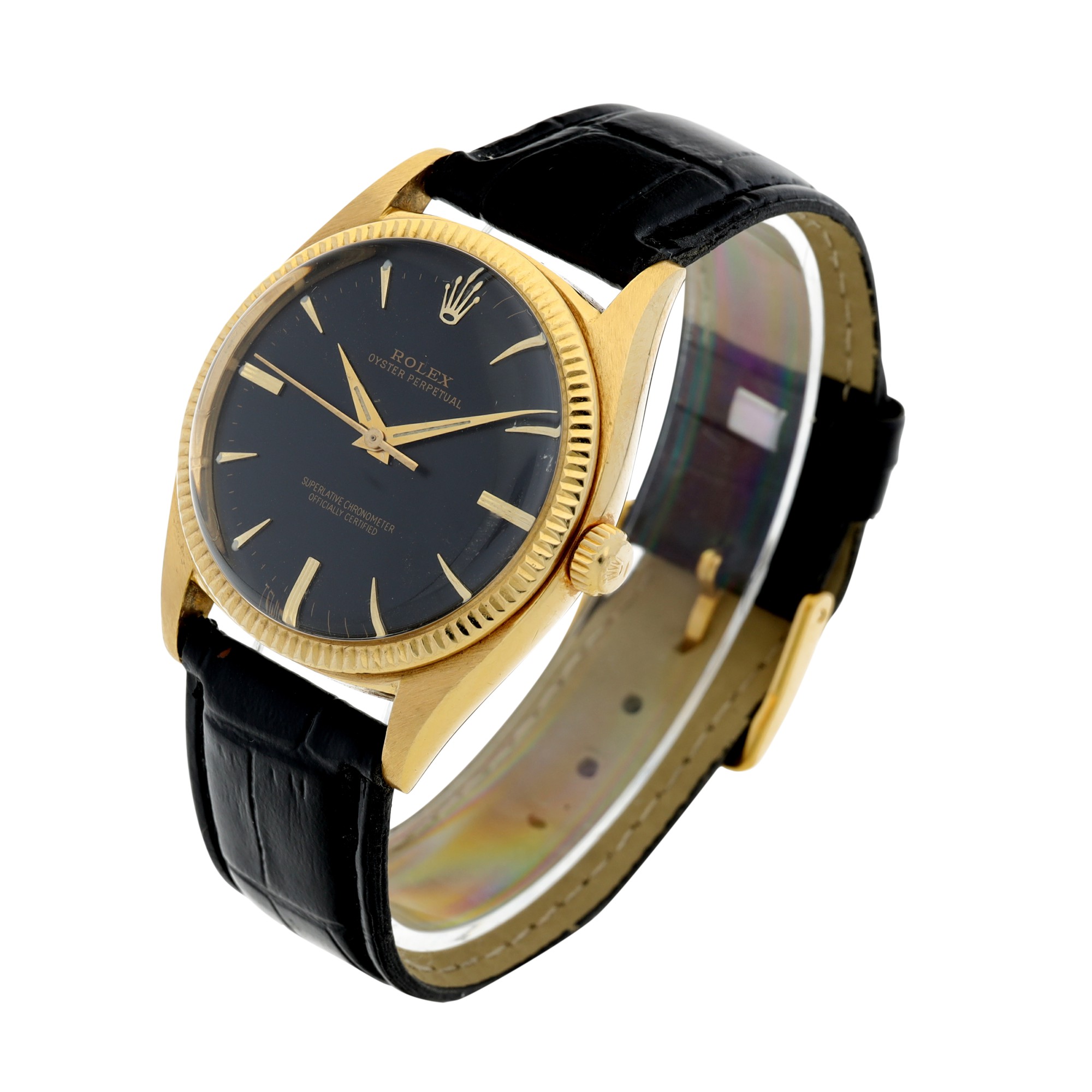 ROLEX | REFERENCE 1013 OYSTER PERPETUAL A YELLOW GOLD AUTOMATIC ...