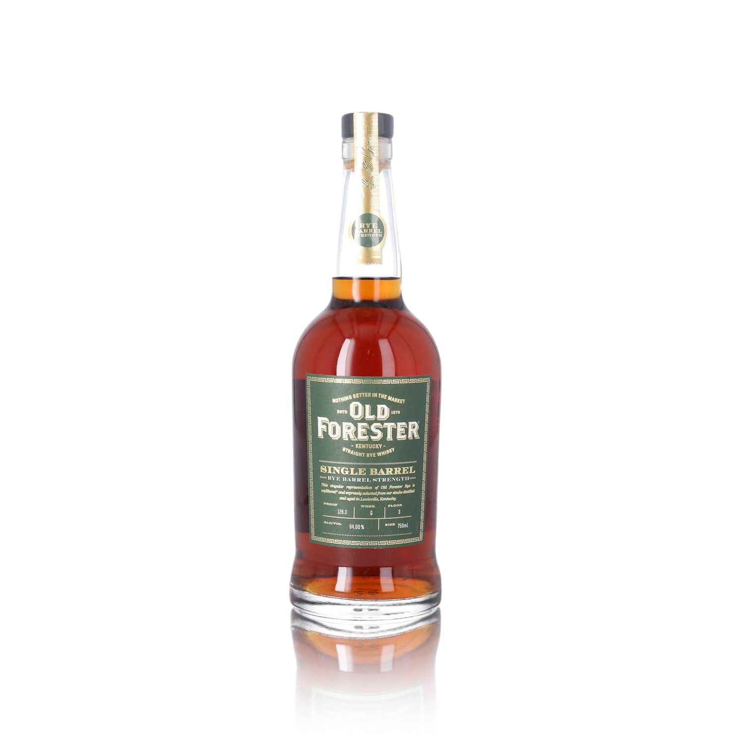 Old Forester Single Barrel Rye 128.7 proof NV (1 BT75) | Whisky ...