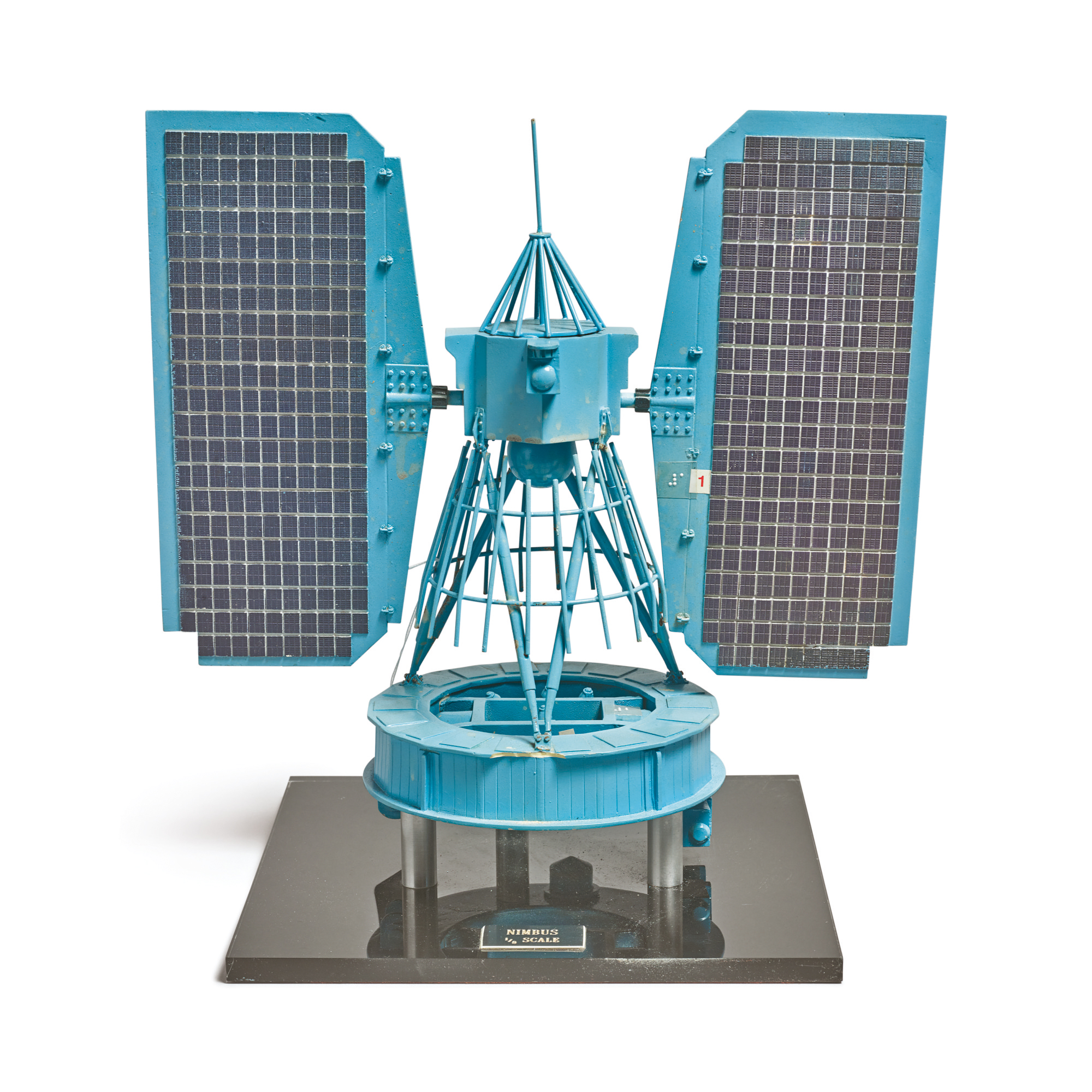 NIMBUS SATELLITE MODEL, LIKELY BY RCA AEROSPACE FOR NASA, CA 1964 ...