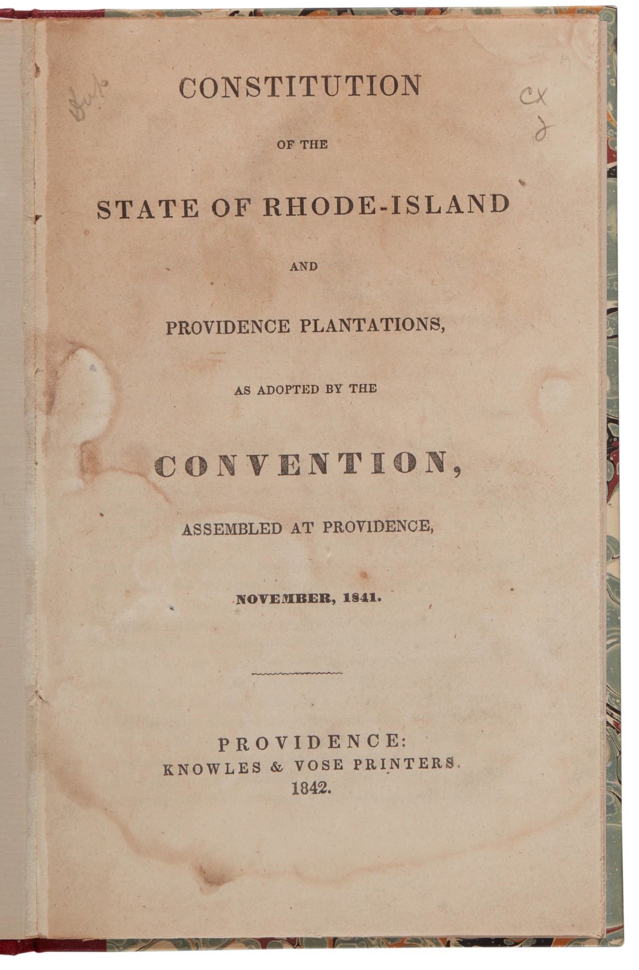 Rhode Island | The Landholders' Constitution | Making Our Nation ...