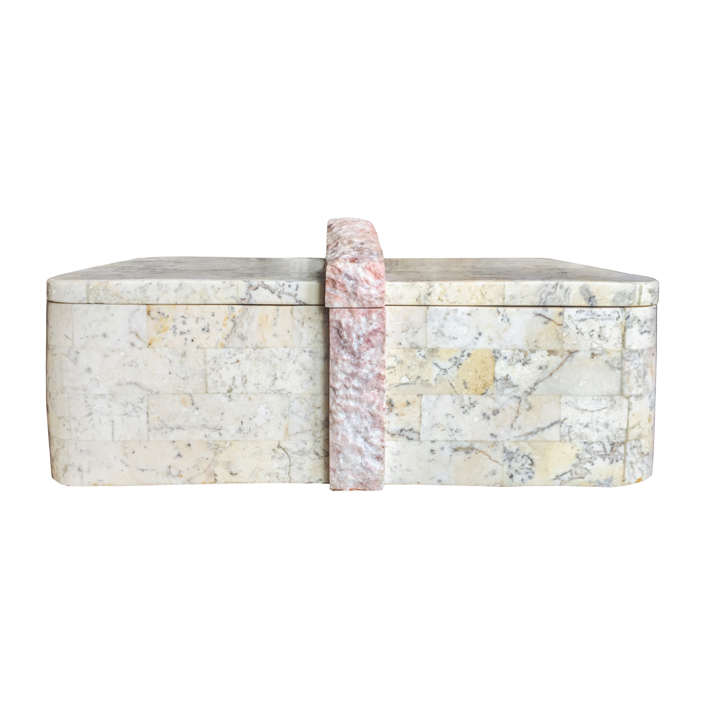 Maitland - Smith Vintage Postmodern Tessallated Stone Lidded Box ...
