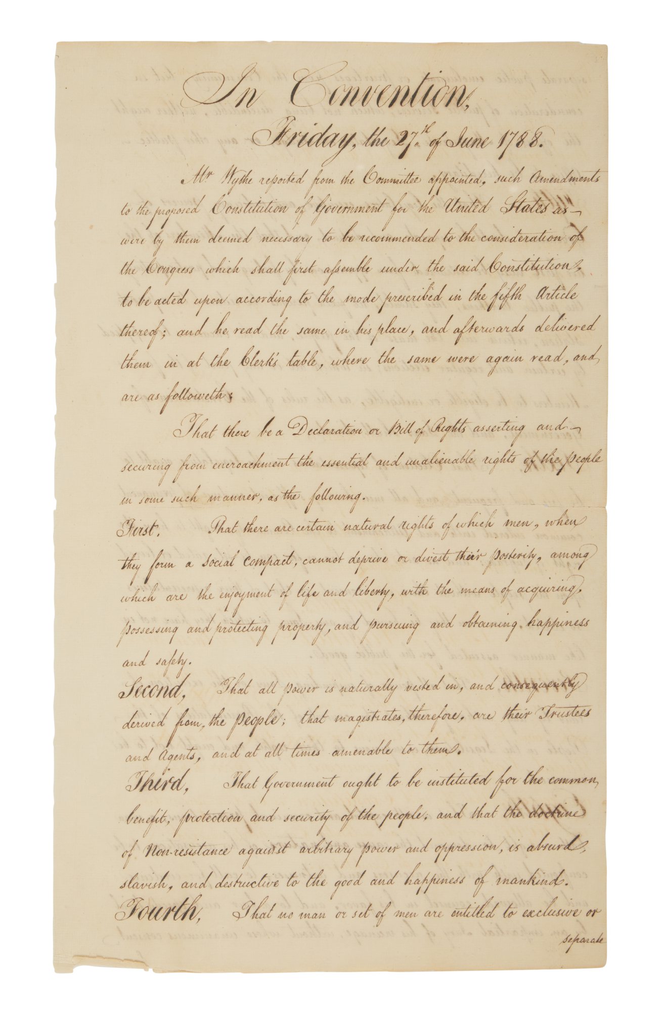 The United States Constitution and the Bill of Rights | An official ...