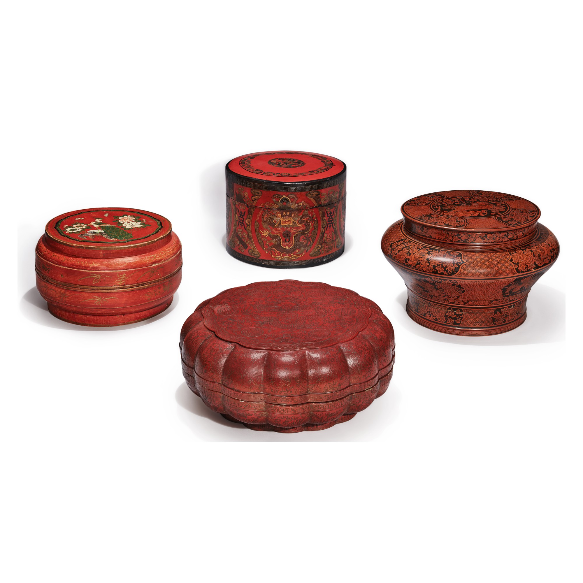 A GROUP OF FOUR CHINESE LACQUER BOXES | Mario Buatta: Prince of ...