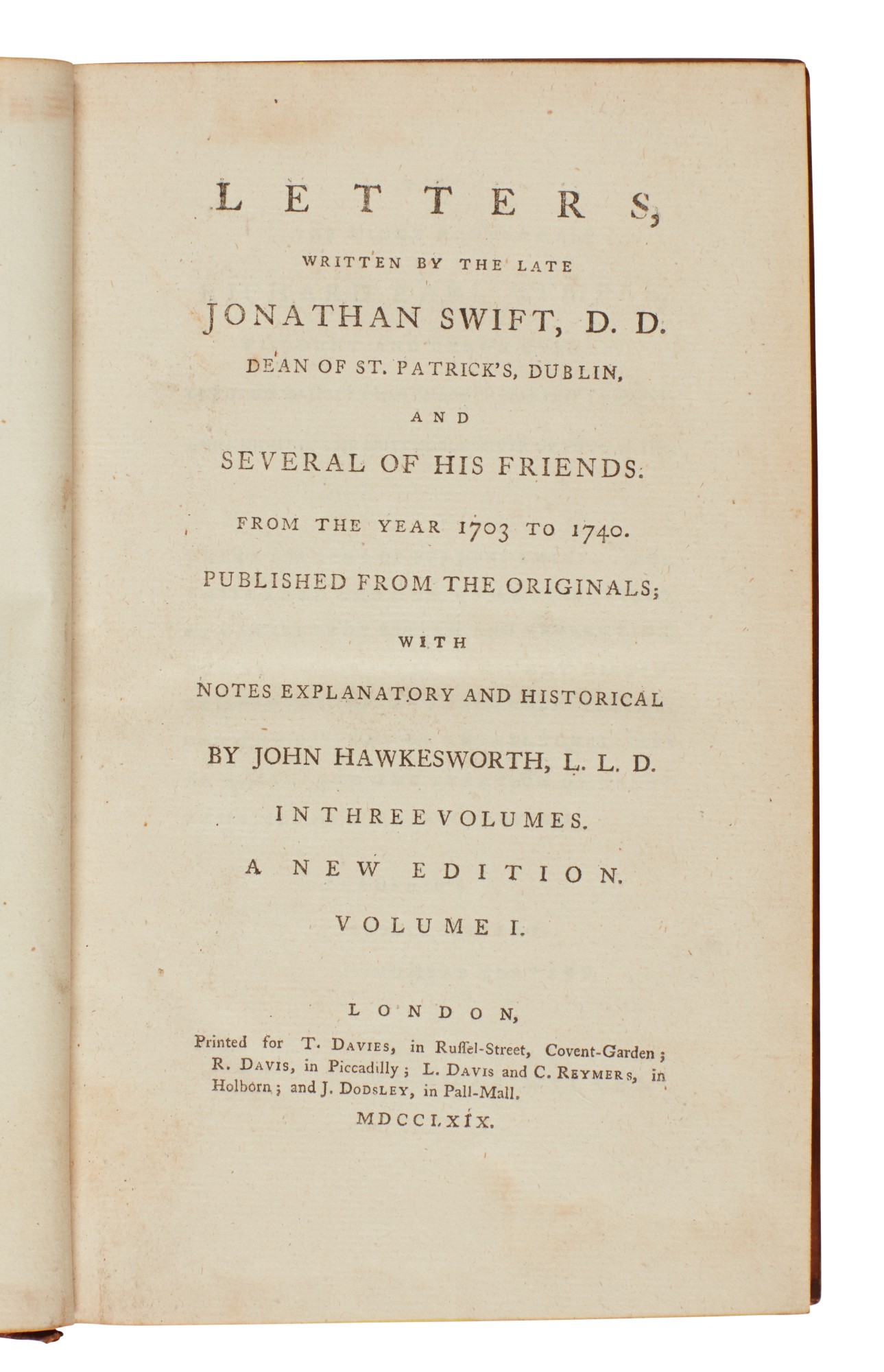 Swift, [Works], Hawkesworth edition, 1768-1779 | English Literature ...