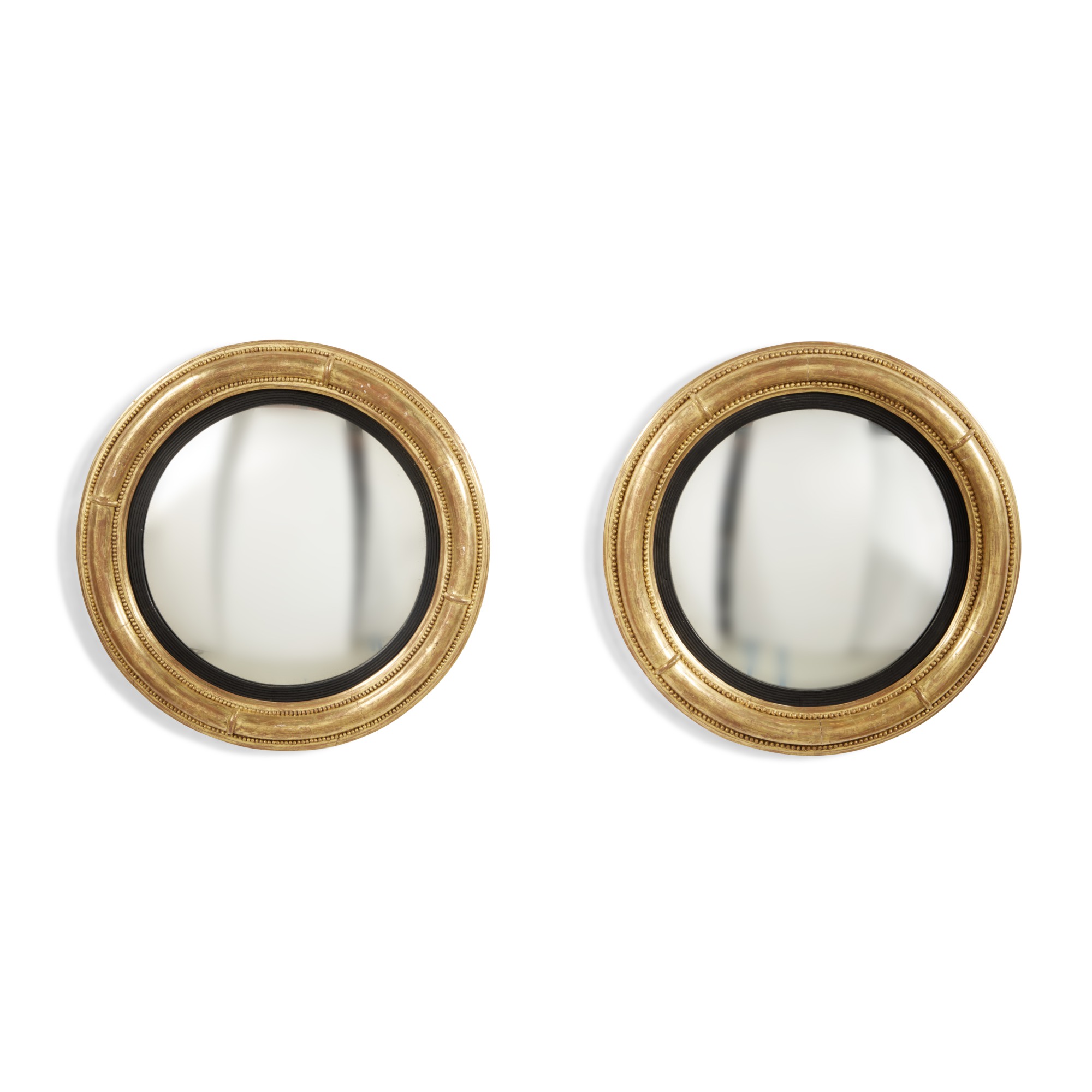 A Pair of Regency Convex Mirrors, Circa 1815 | Hyde Park Antiques: Past ...