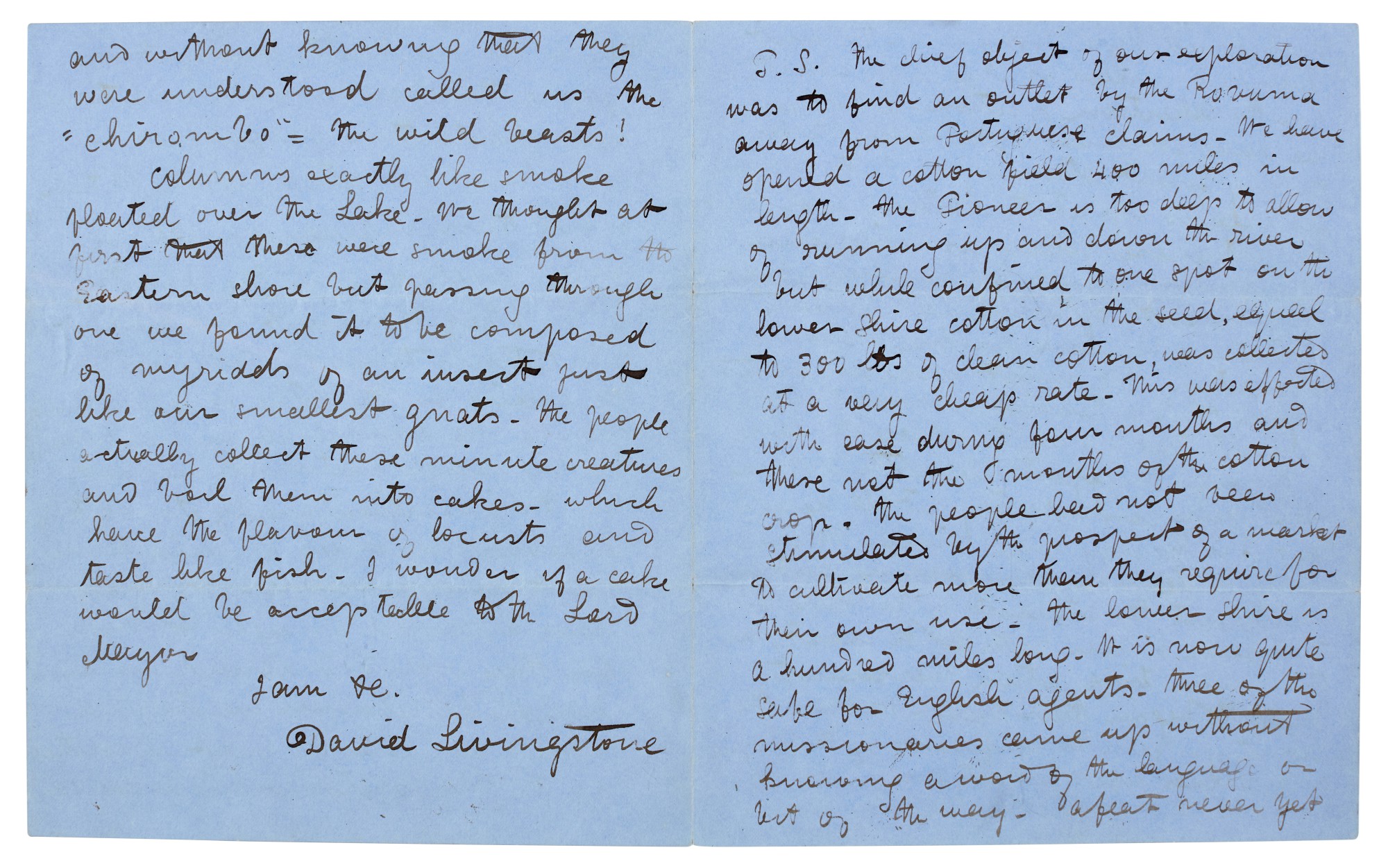 David Livingstone | Autograph letter signed, to Lord Palmerston ...