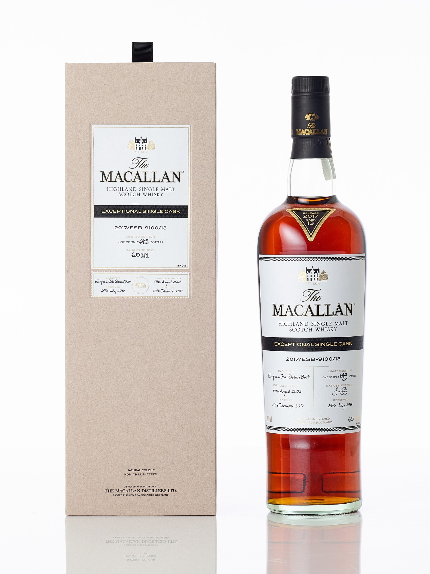 The Macallan Exceptional Single Cask 2017/ESB-9100/13 60.0 abv 2003 (1 ...