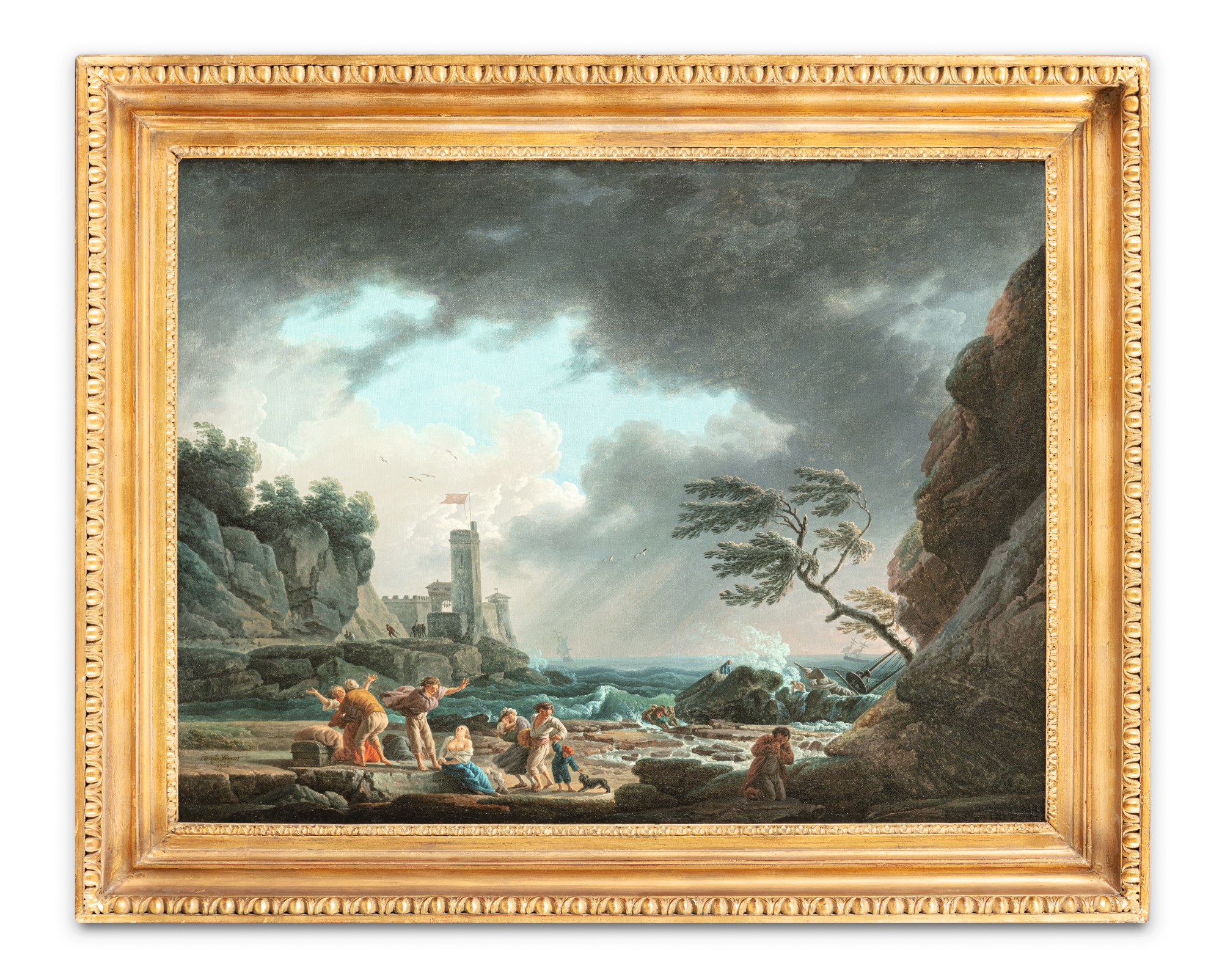 JOSEPH VERNET AND STUDIO | A STORM NEAR A ROCKY COAST | Tableaux ...