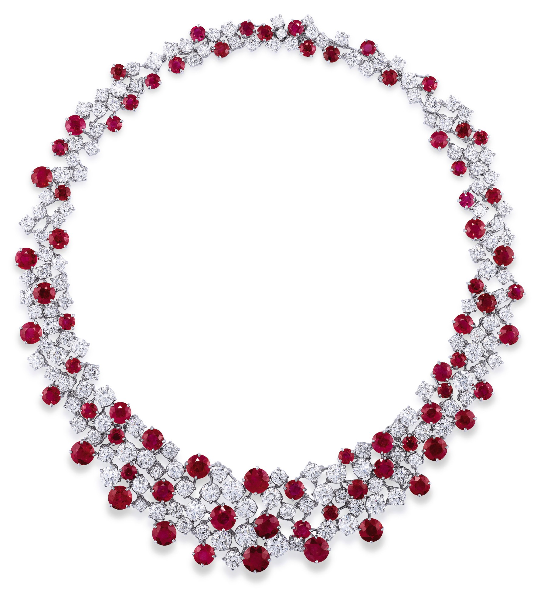 GRAFF | DIAMOND AND RUBY 'GALAXY' NECKLACE 格拉夫 | 鑽石配紅寶石「Galaxy」項鏈 ...