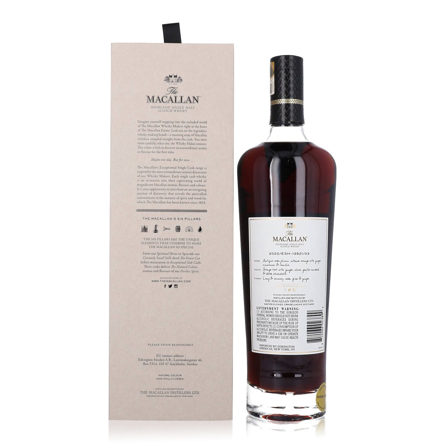 The Macallan Exceptional Single Cask 2020/ESH-13921/03 55.9 abv 1995 (1 BT75) | Whisky & Whiskey ...