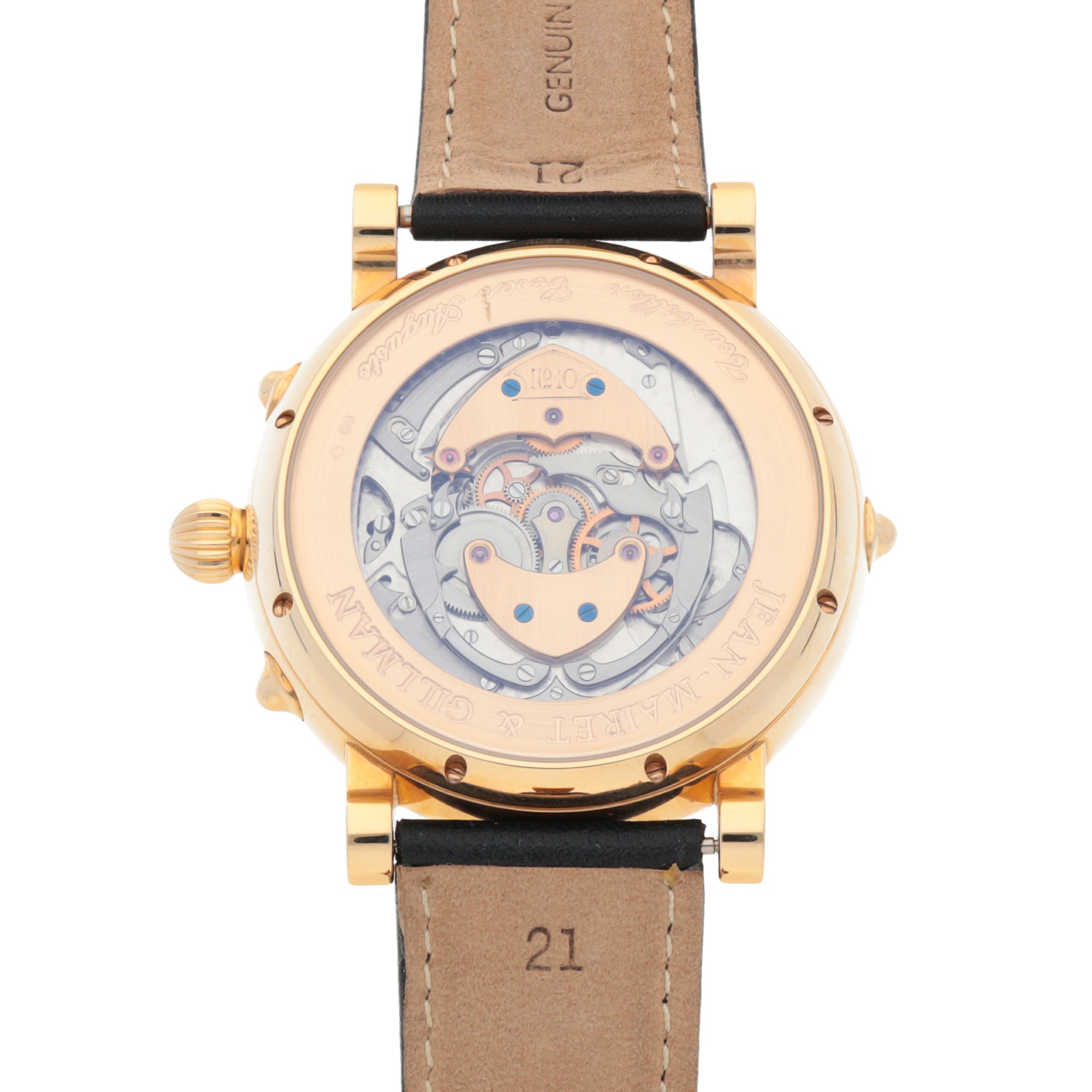 CESAR AUGUSTE PINK GOLD TOURBILLON WRISTWATCH WITH DAY, DATE, DAY/NIGHT ...