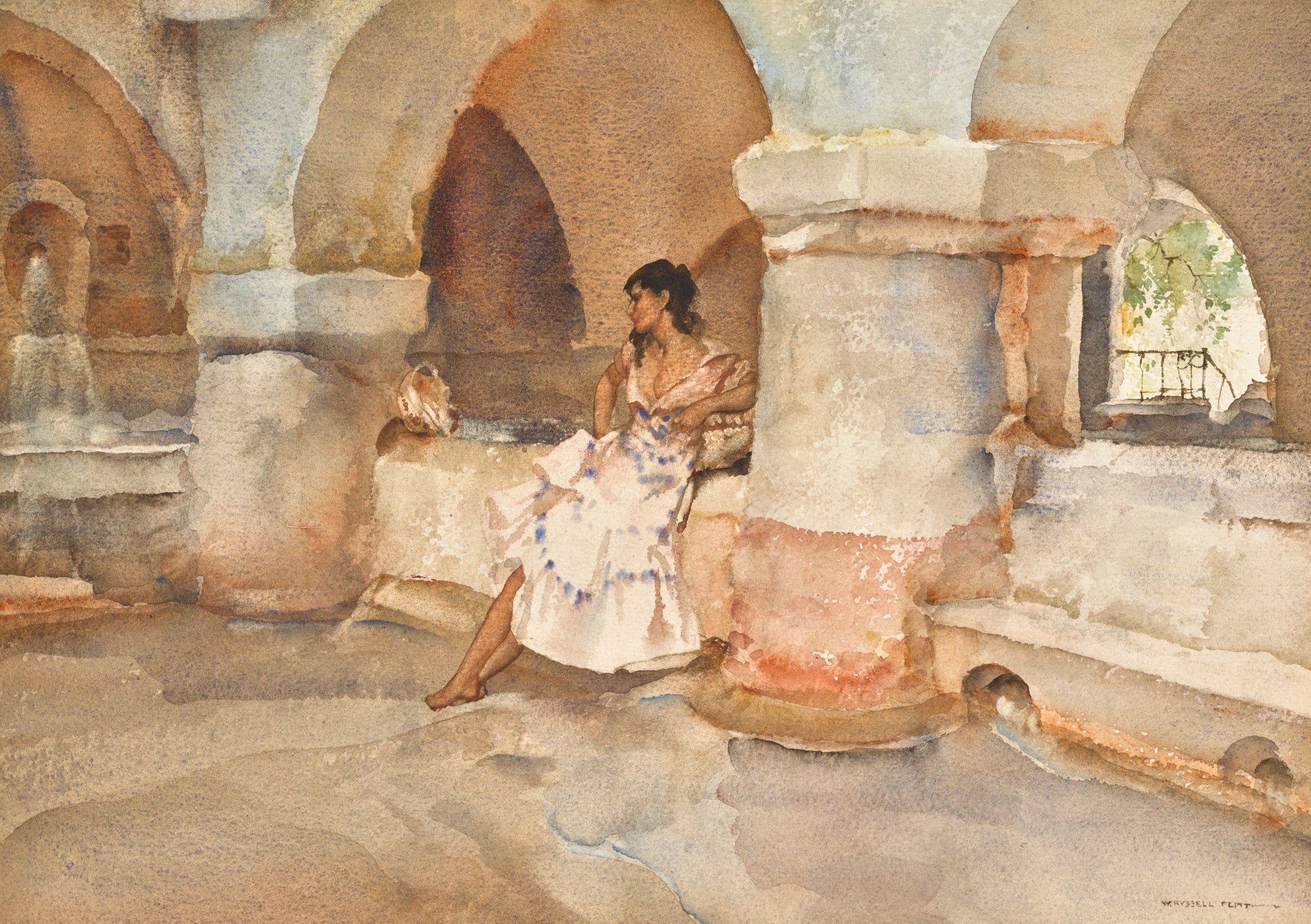SIR WILLIAM RUSSELL FLINT, R.A., P.R.W.S. | SICILIAN RENDEZVOUS ...