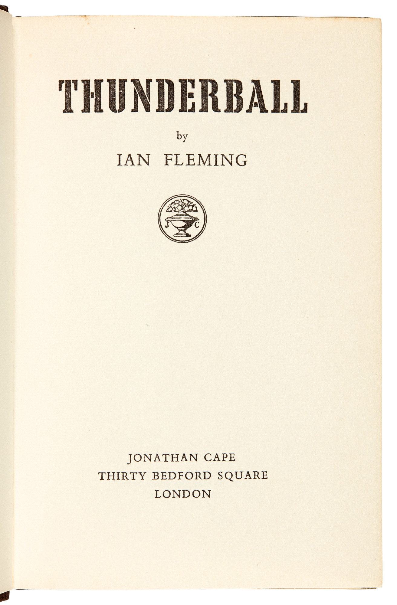 FLEMING | Thunderball, 1961, first edition | James Bond: A Collection ...
