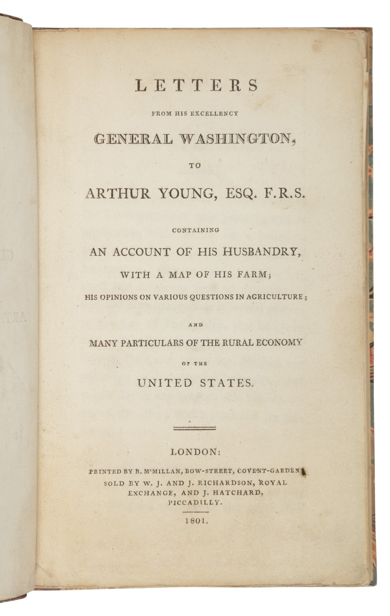 Washington, George | First edition of a collection of letters from ...