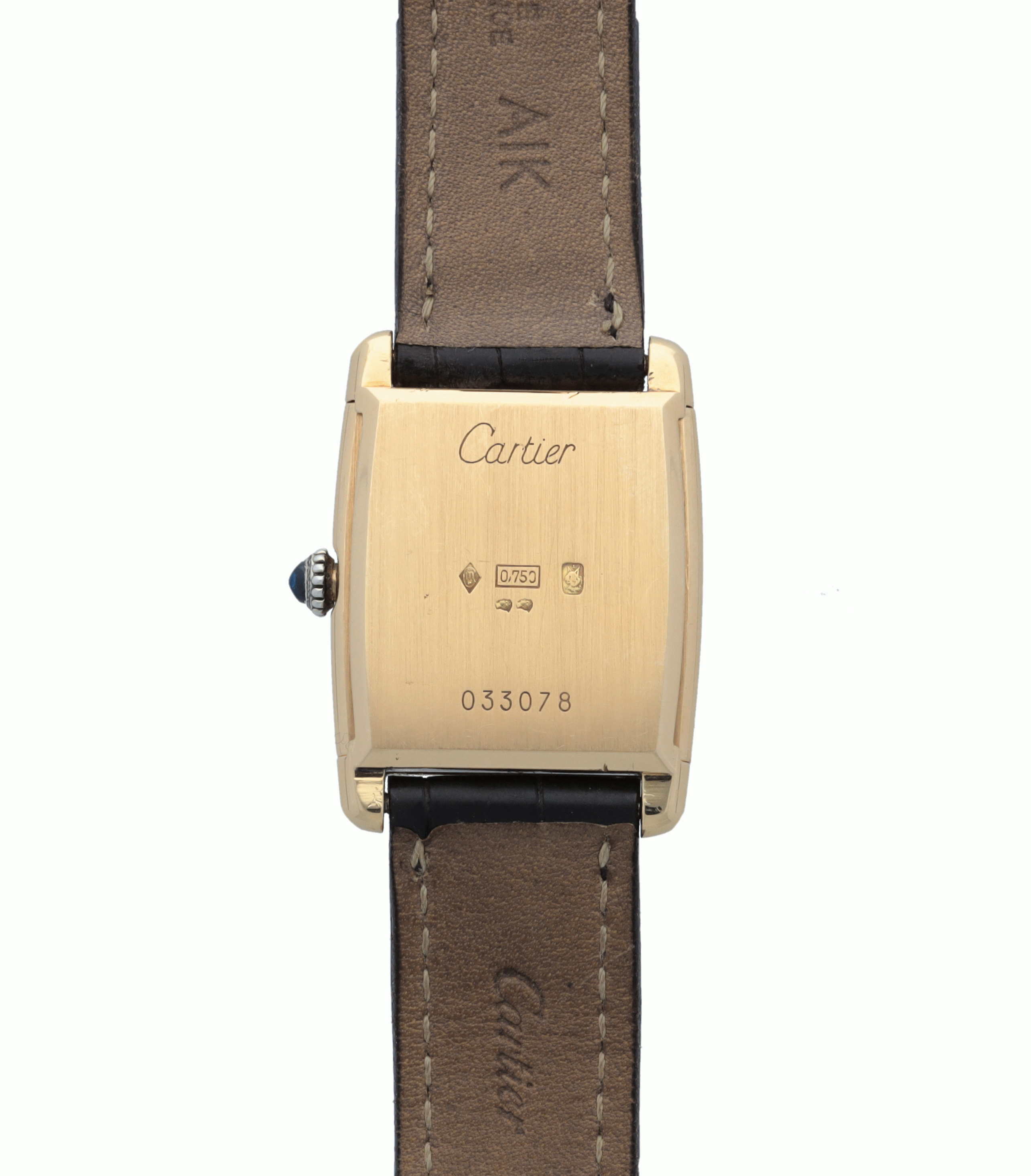 Tank Reverso Yellow gold reversible wristwatch Circa 2000 | Fine ...