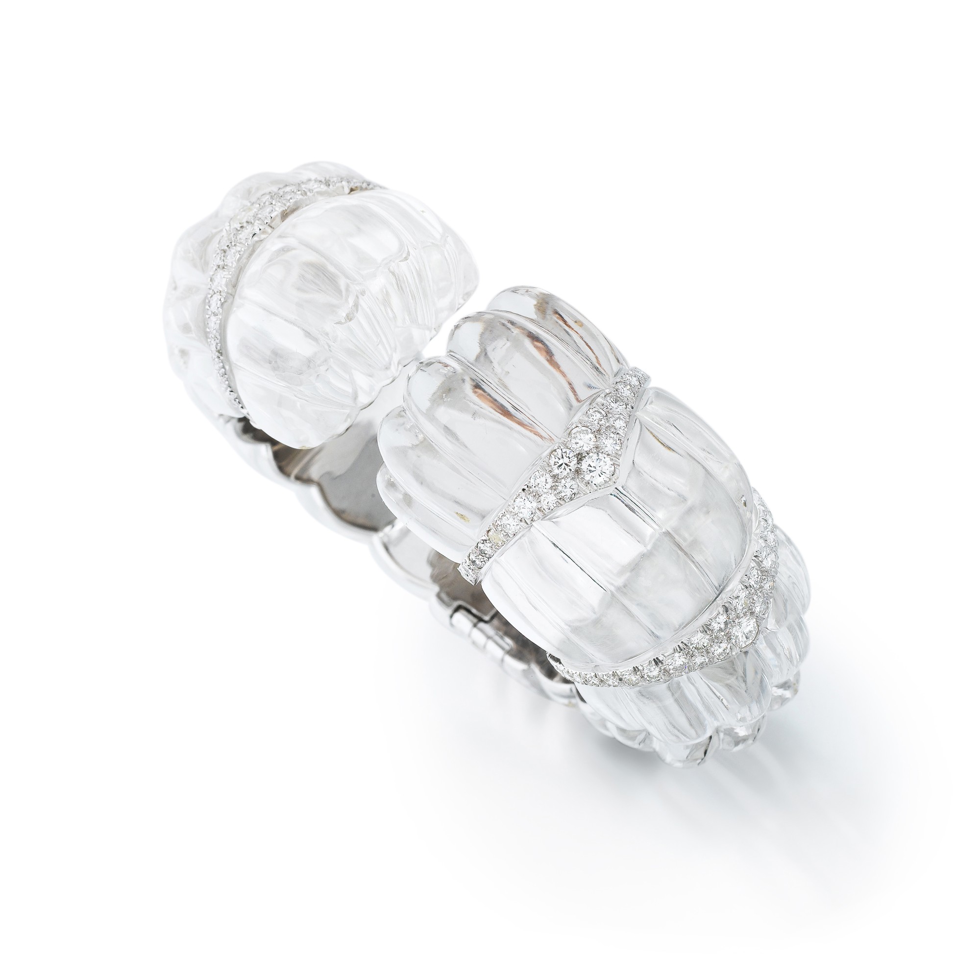 David Webb | Bracelet cristal de roche and diamond | Rock crystal and ...