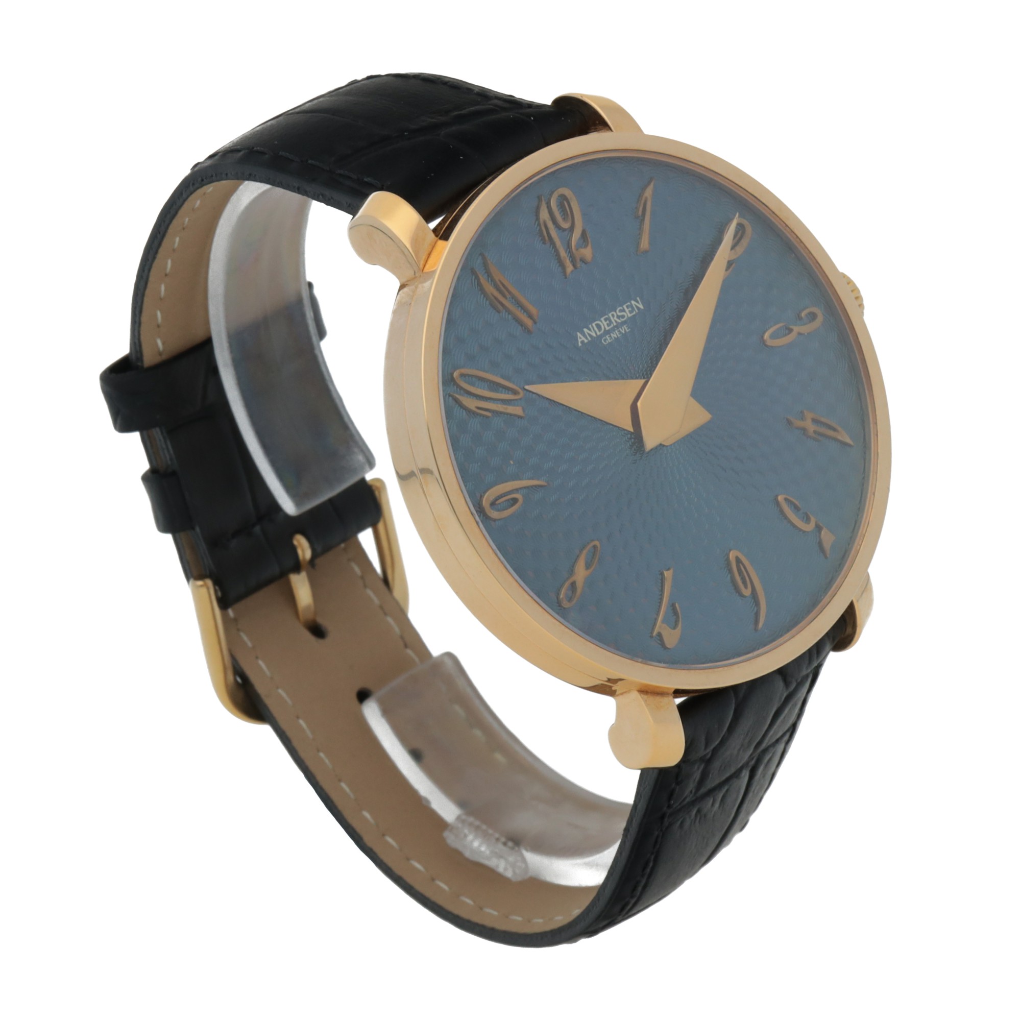 KRONE LIMITED EDITION YELLOW GOLD WRISTWATCH WITH ENAMEL DIAL CIRCA ...