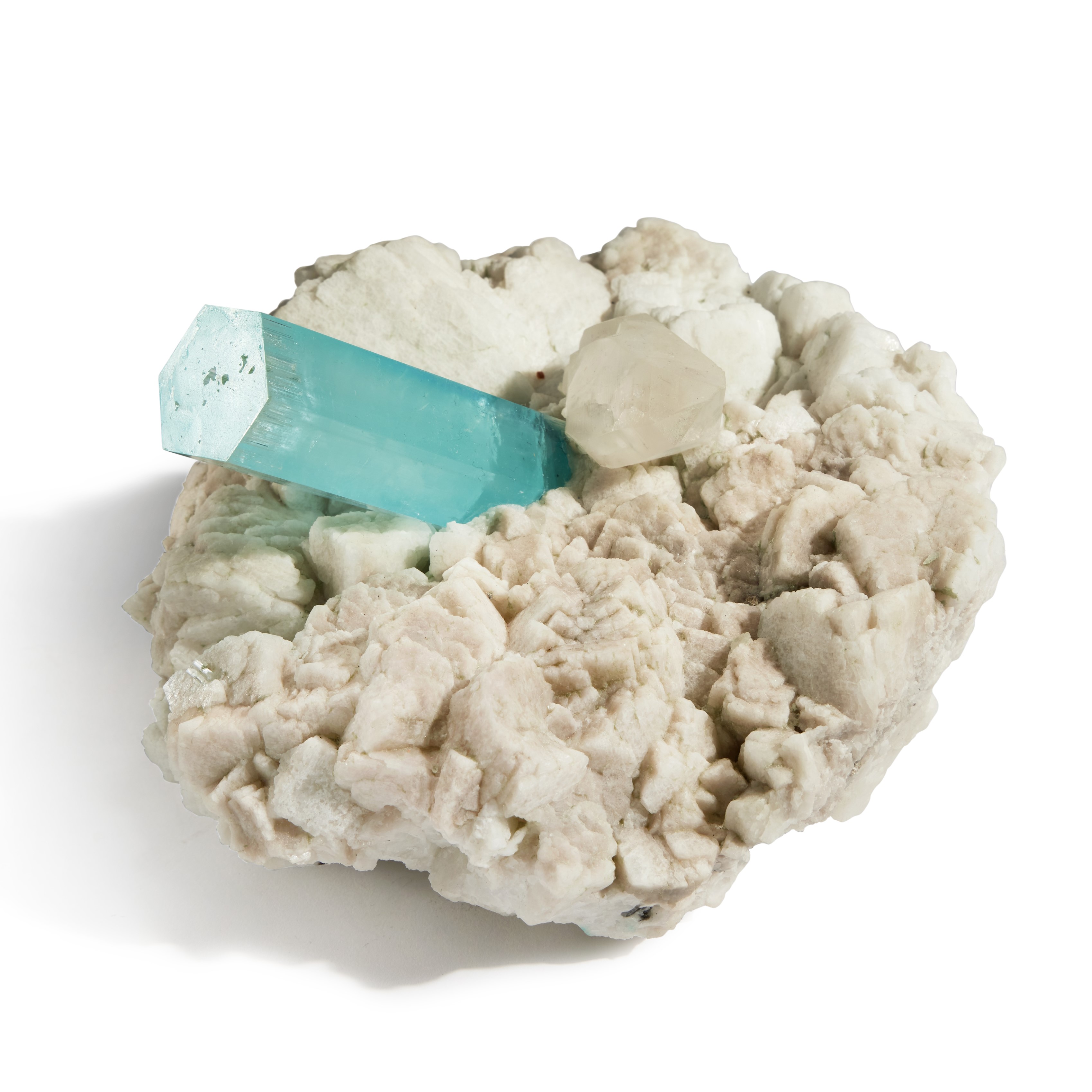 Aquamarine Crystal with Quartz on Matrix | Natural History | 2021 ...