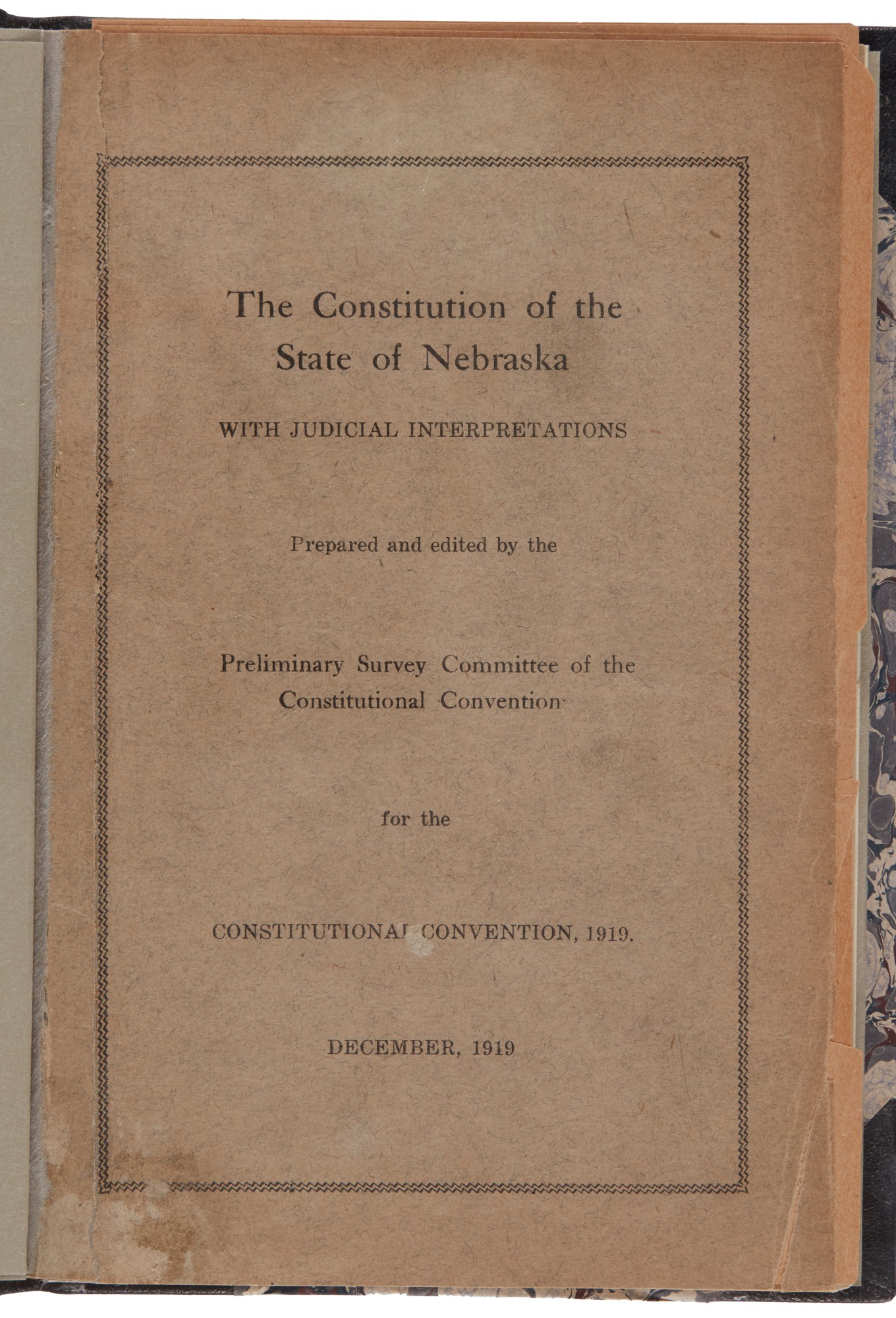 Nebraska | A scarce later printing of the "Grasshopper Constitution ...