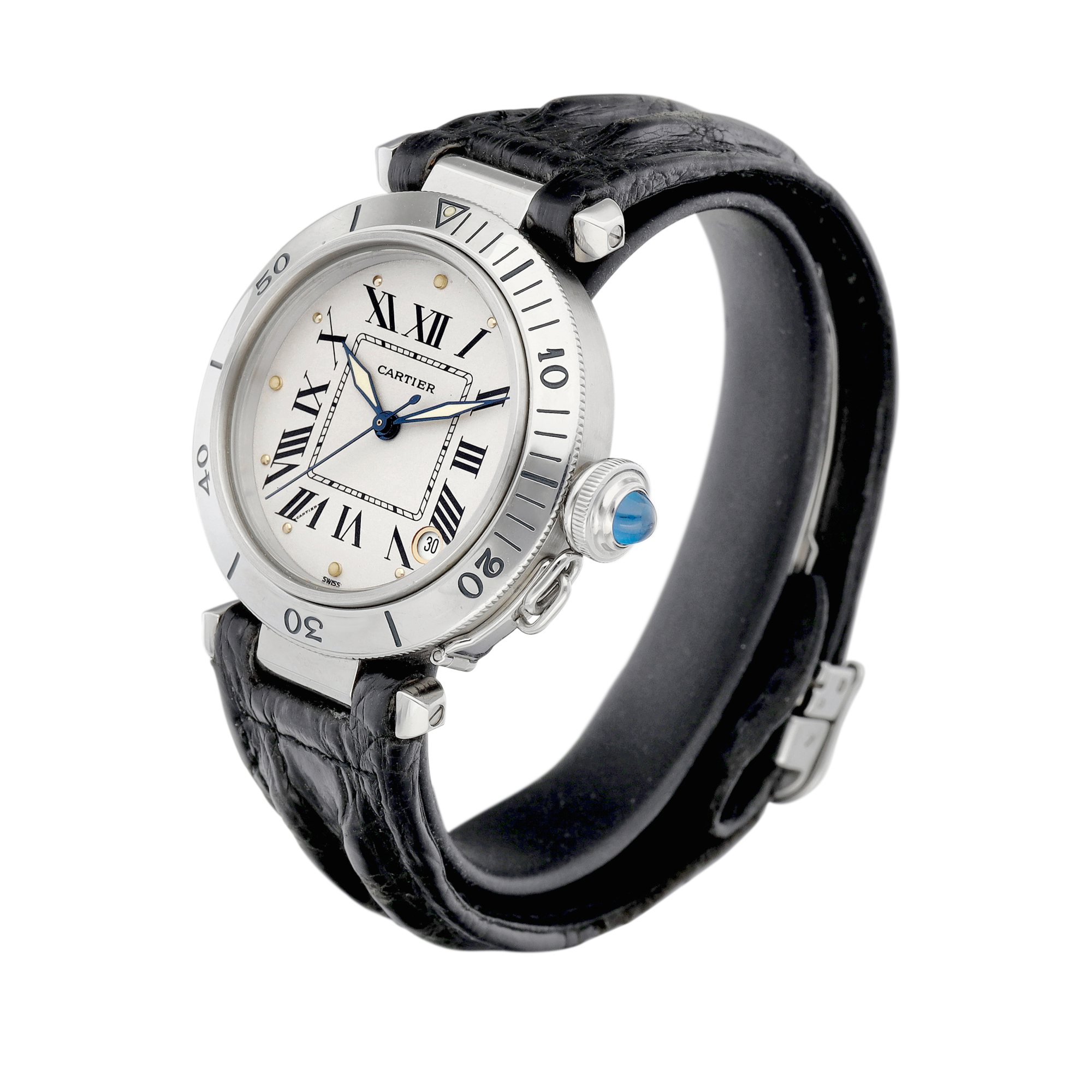 Pasha | A stainless steel wristwatch with date, Circa 1992 | 卡地亞 ...