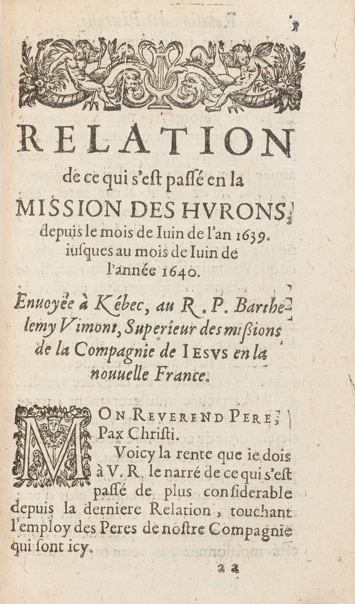 Relation de ce qui s'est passé en Nouvelle France... Paris, 1641-1673 ...