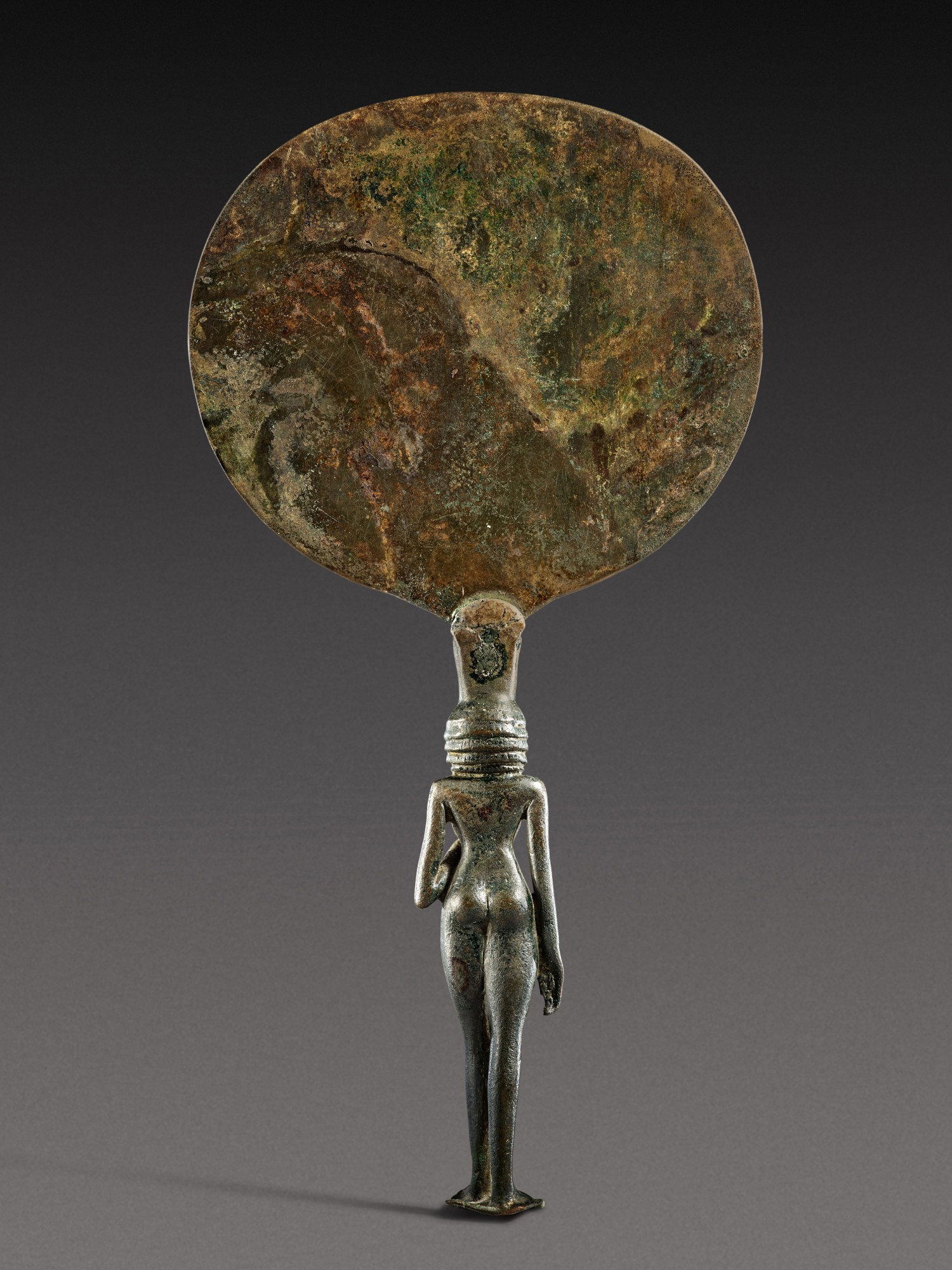 An Egyptian Bronze Mirror, 18th Dynasty, probably period of Amenhotep ...