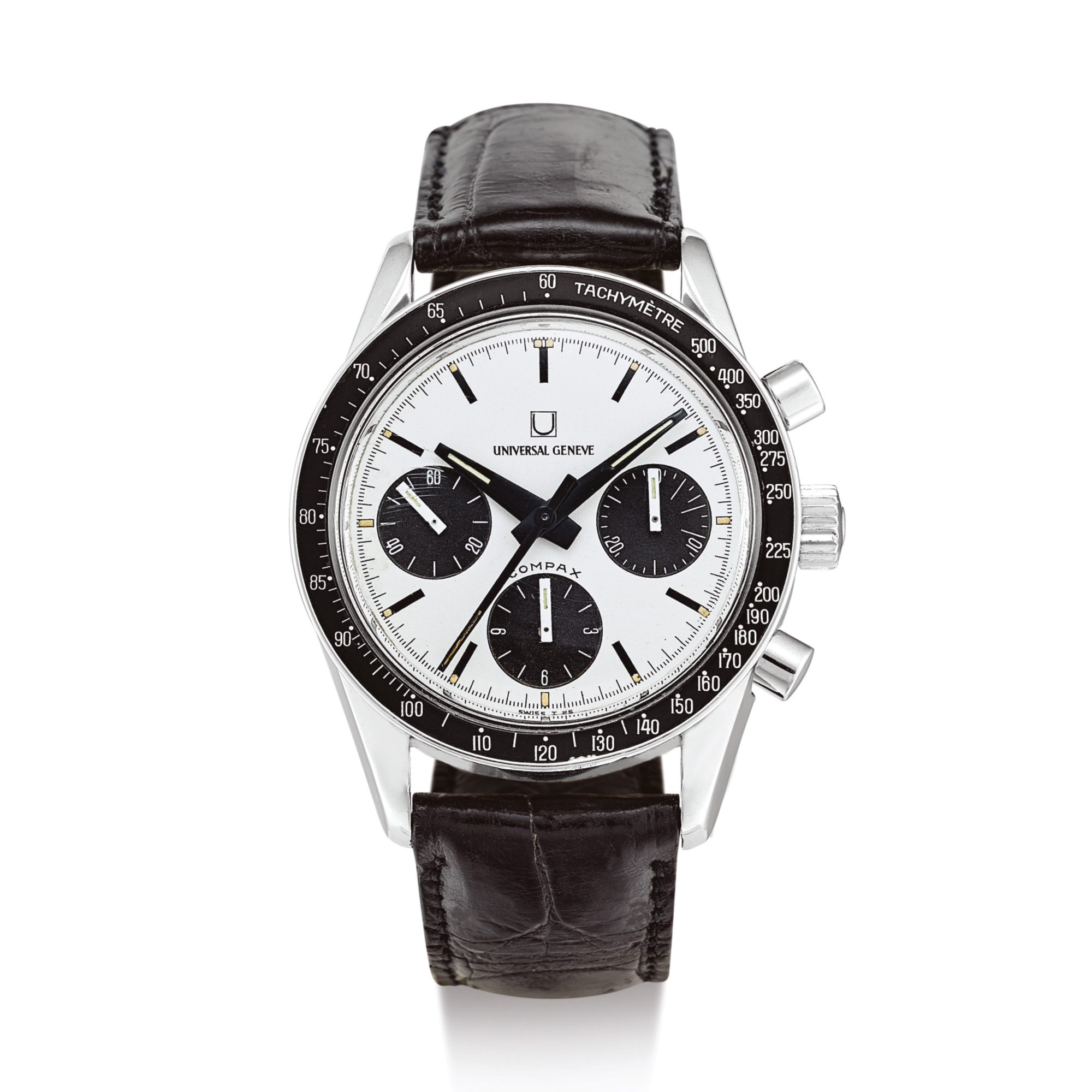 UNIVERSAL GENEVA | NINA RINDT A STAINLESS STEEL CHRONOGRAPH WRISTWATCH ...