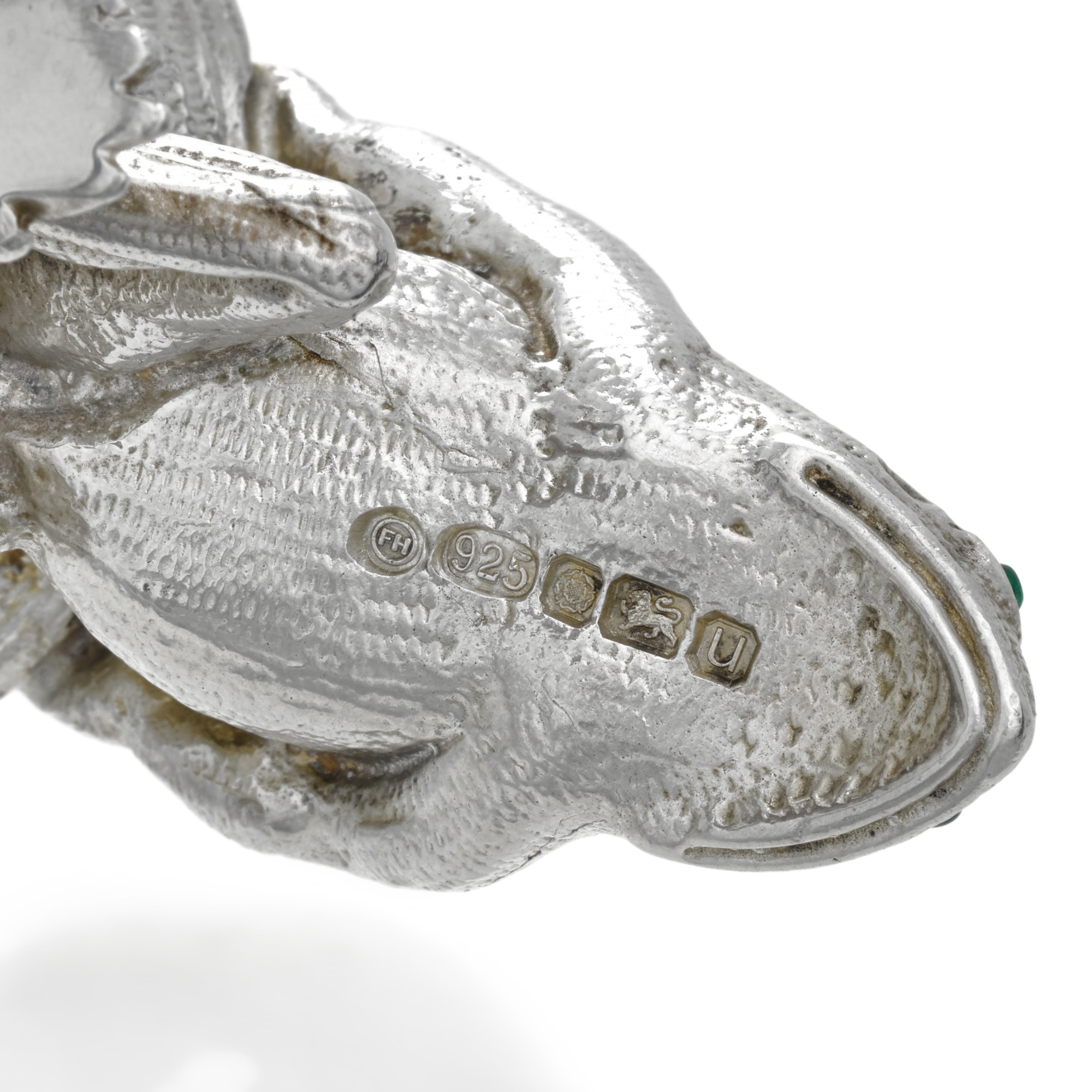 A novelty silver frog salt cellar, Francis Howard, Sheffield, 2019 ...