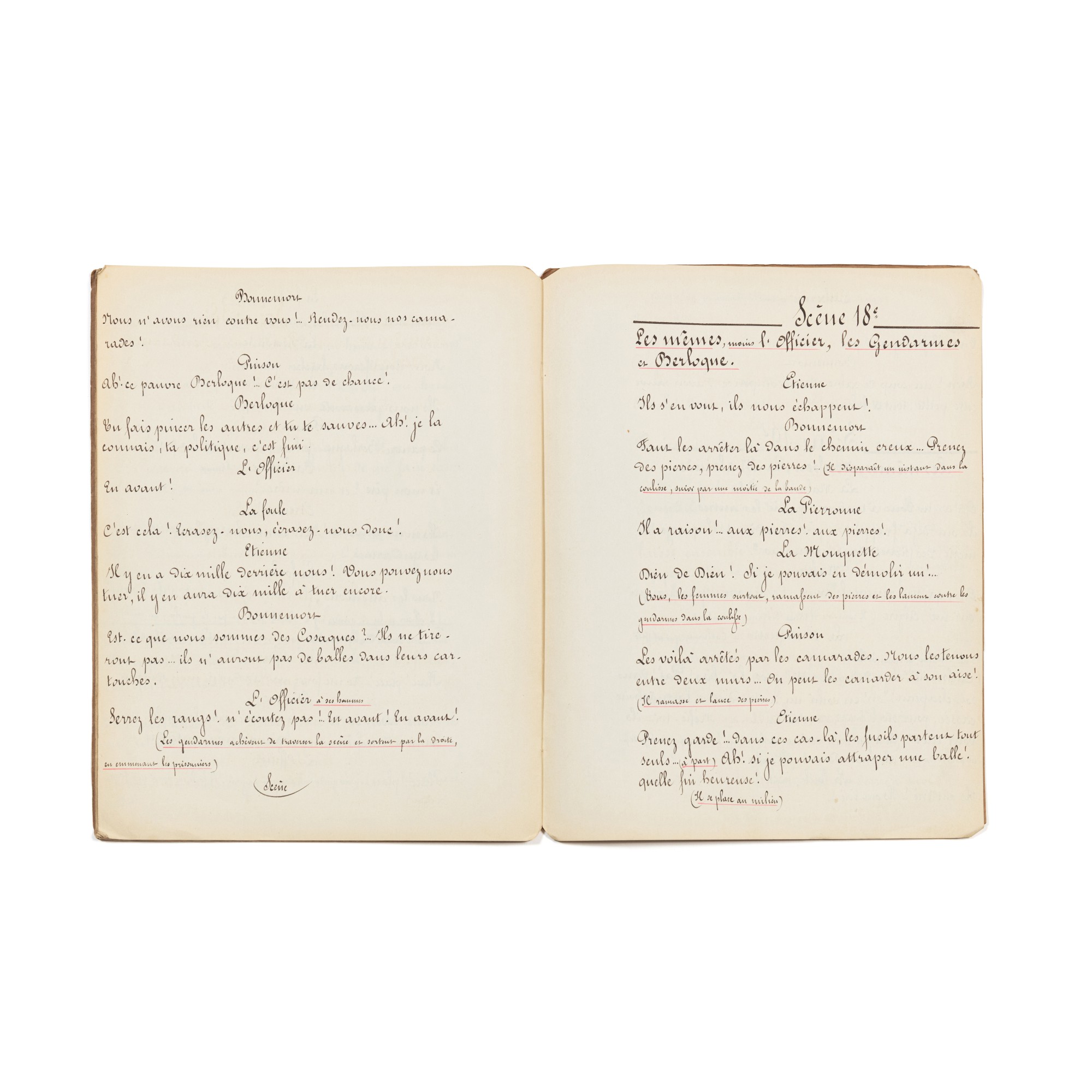 Germinal [1885]. Manuscrit autographe de l'adaptation théâtrale. Le ...