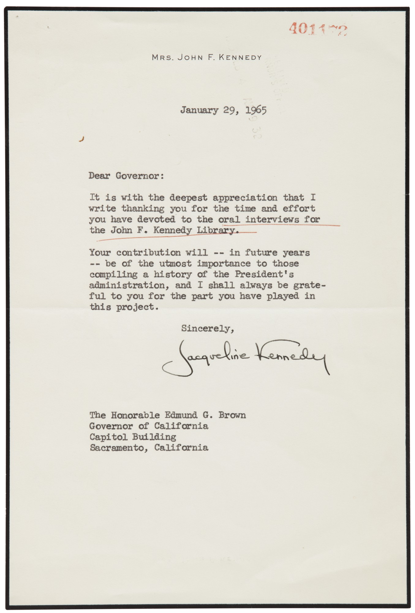 Kennedy, John F. An archive of material pertaining to the assassination ...