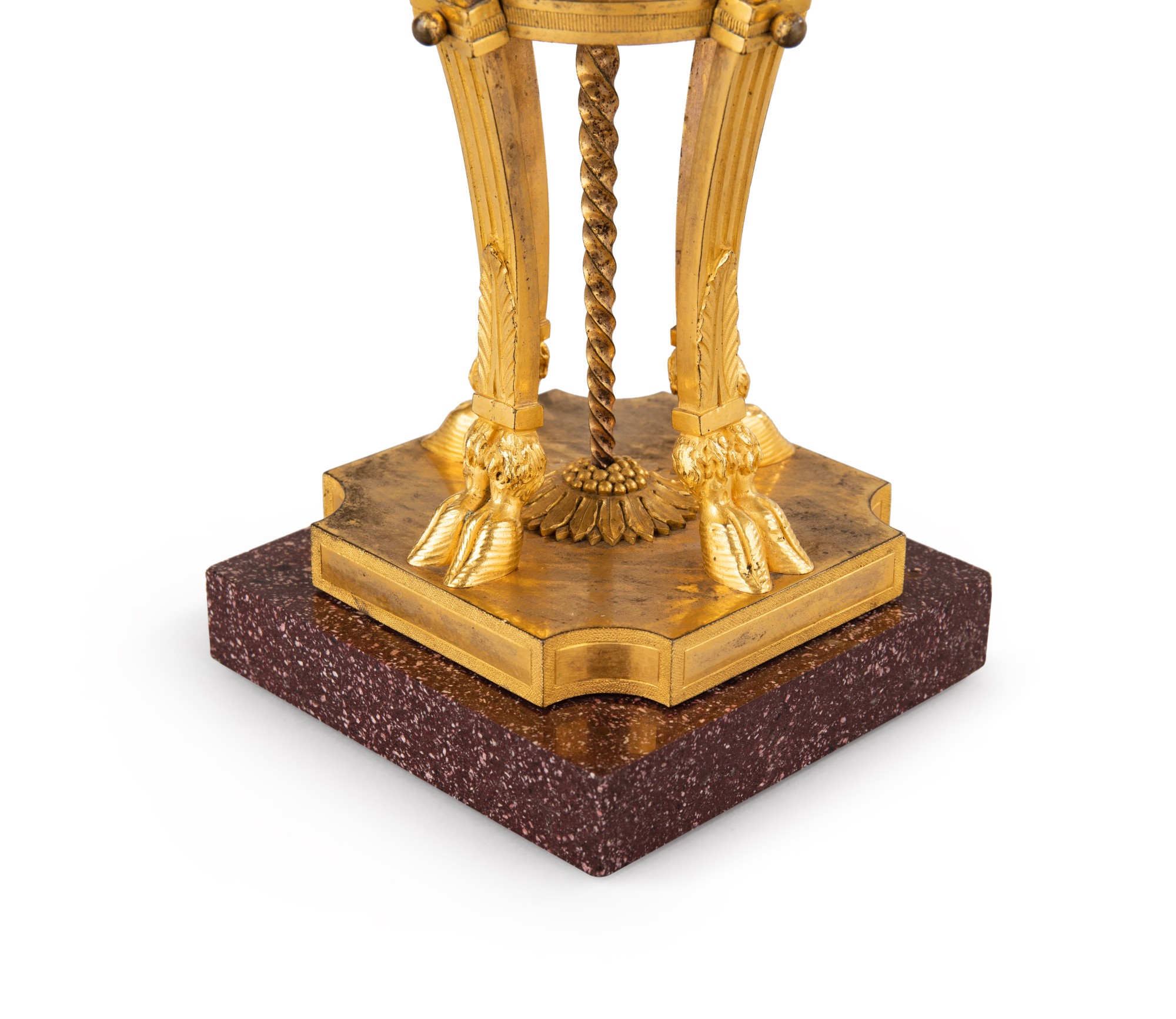 A pair of early Louis XVI gilt-bronze mounted agate pot-pourri ...