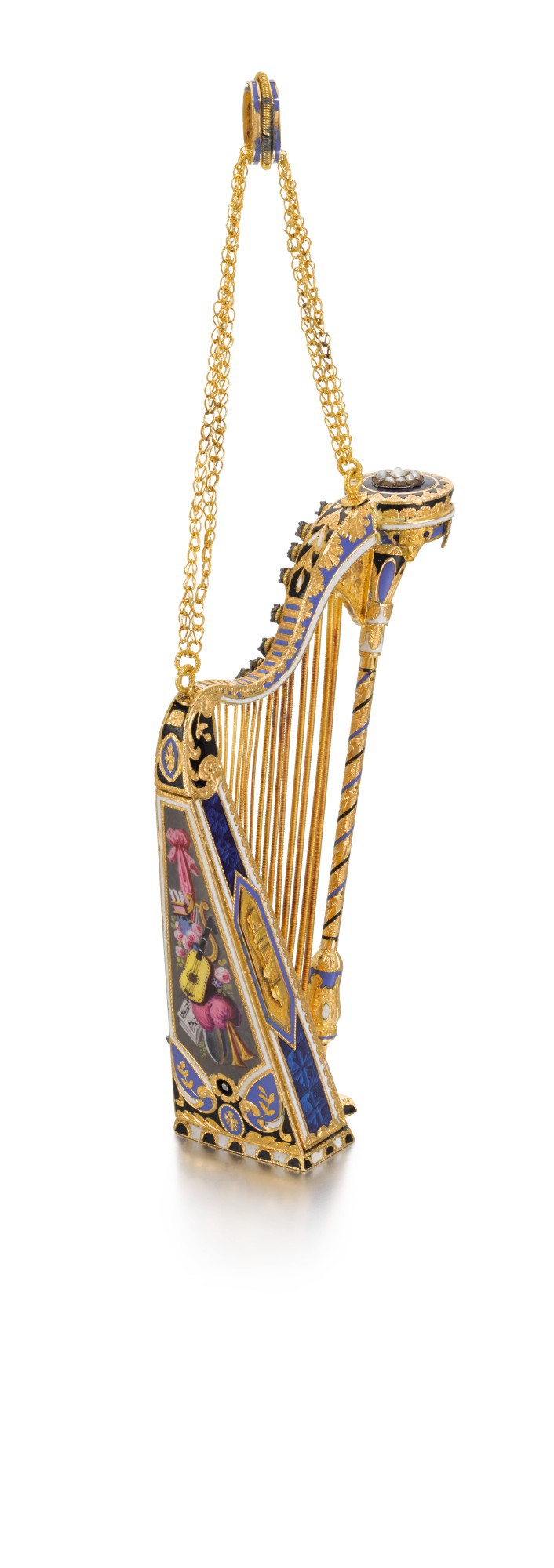SWISS | A GOLD, ENAMEL AND DIAMOND-SET MUSICAL HARP CIRCA 1810 | The ...