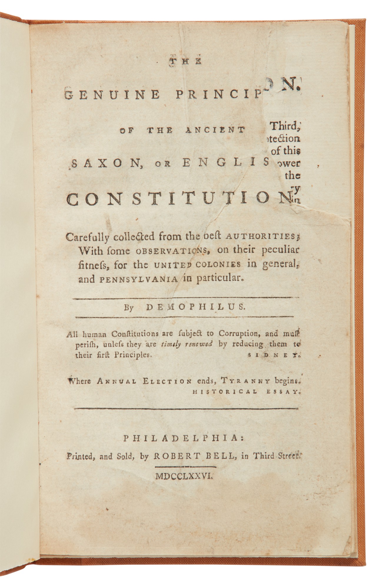 Declaration of Independence | The first book-form printing of the ...
