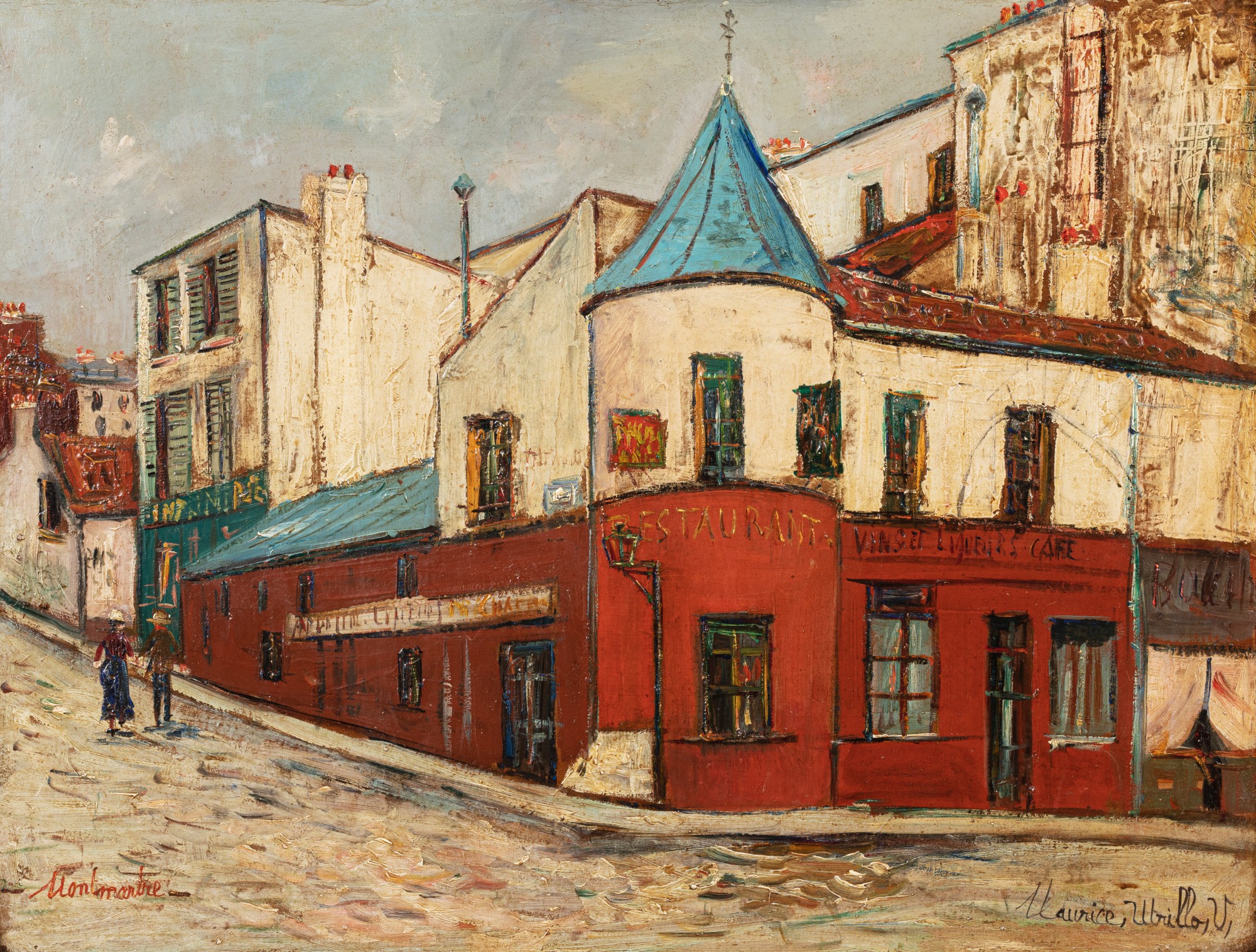 Le restaurant de la Tourelle à Montmartre | Art Impressionniste et ...