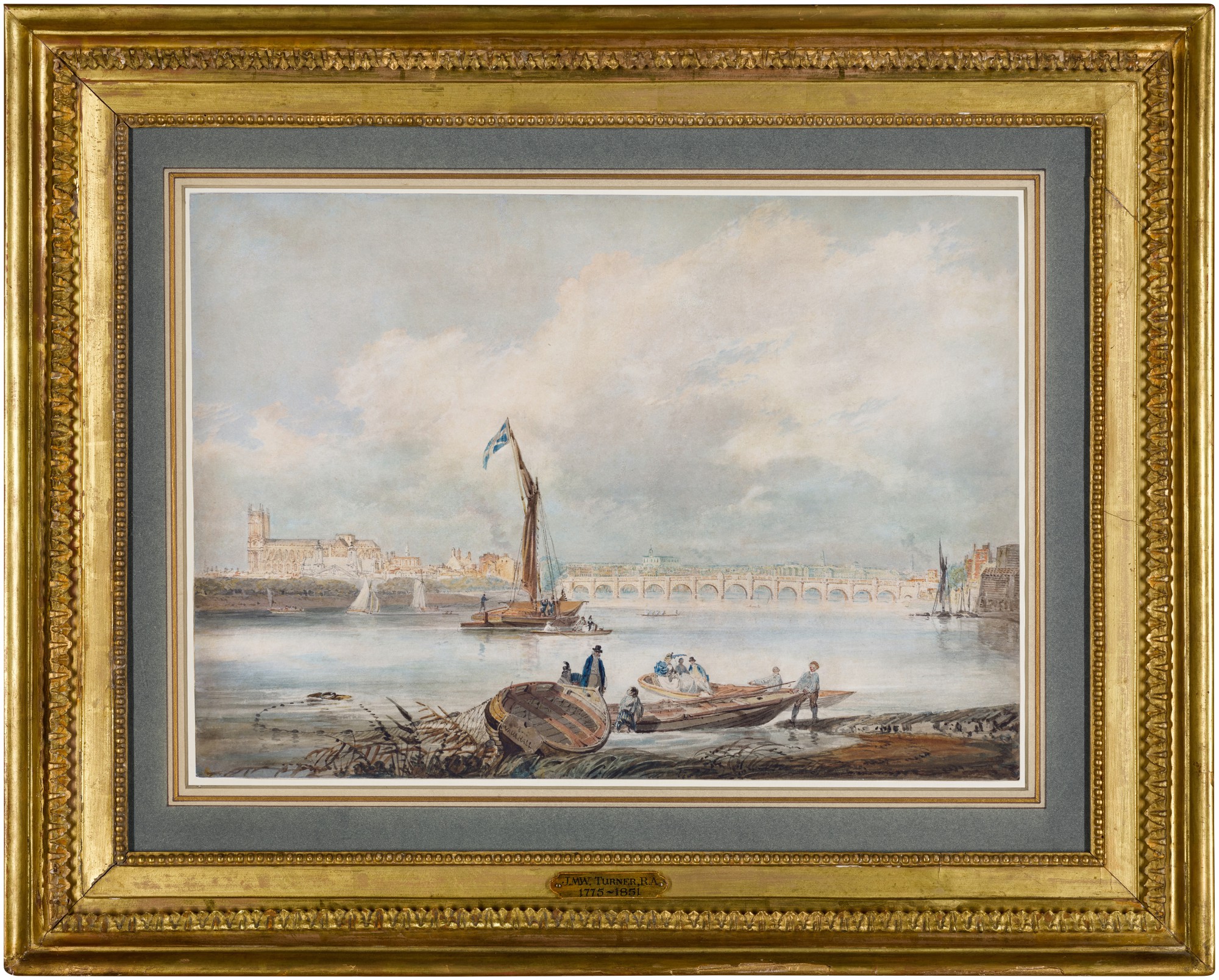 A view of London and the river Thames from Vauxhall with Westminster ...