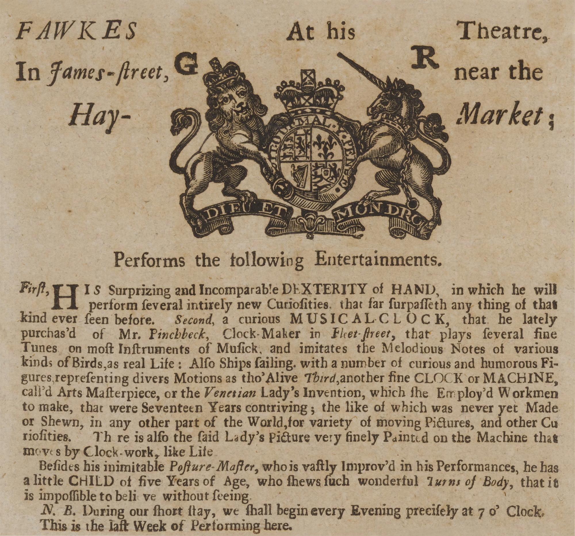 Fawkes, [Isaac] | A scarce and important early broadside in the history ...