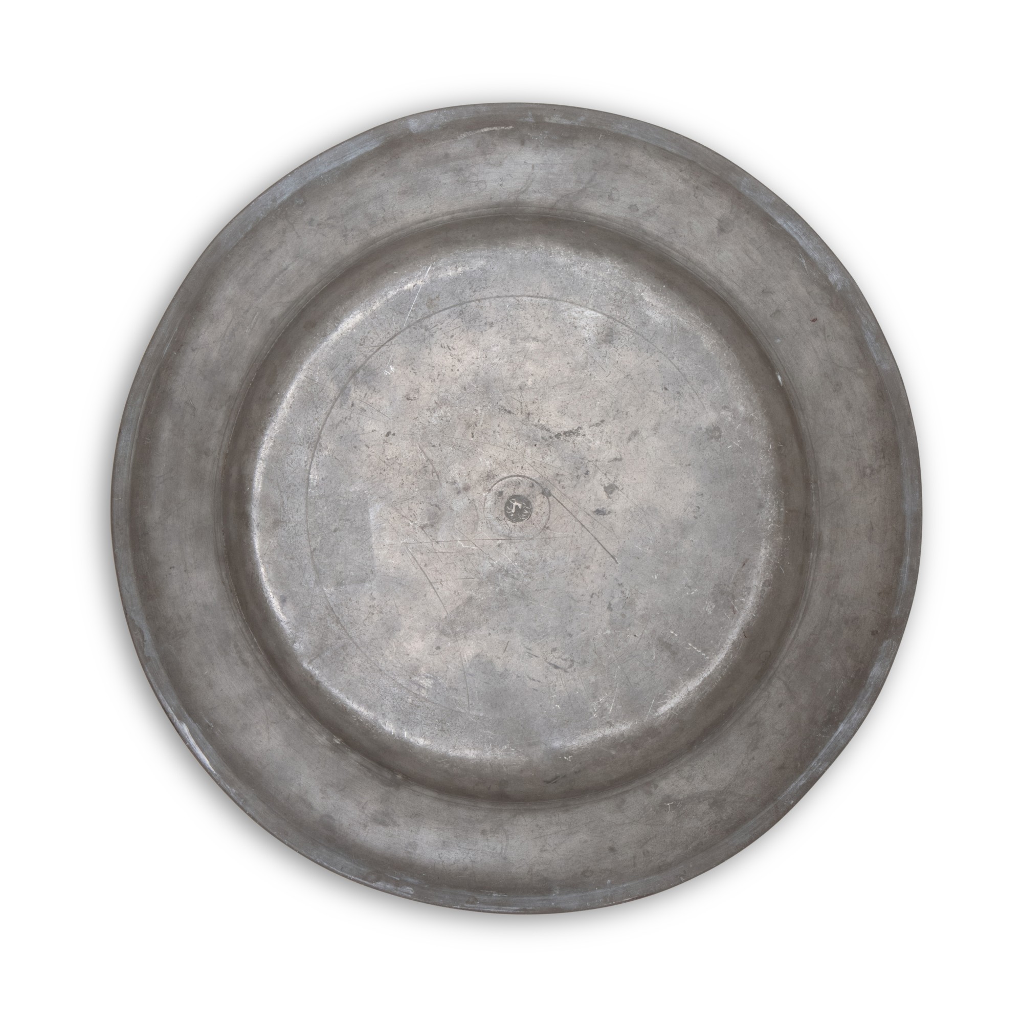 French 'Adam and Eve' Wiggle-Work Pewter Charger, Dated 1719 | The ...