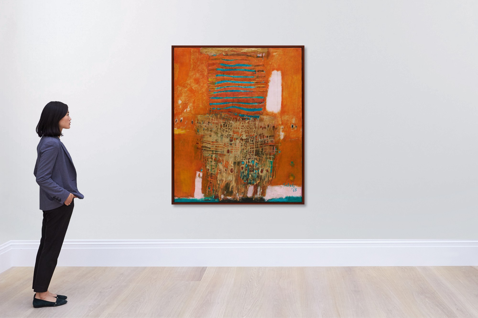 Ahmad Sadali 阿曼德·薩達利 | Composition with Orange Background 橙色背景構圖 ...